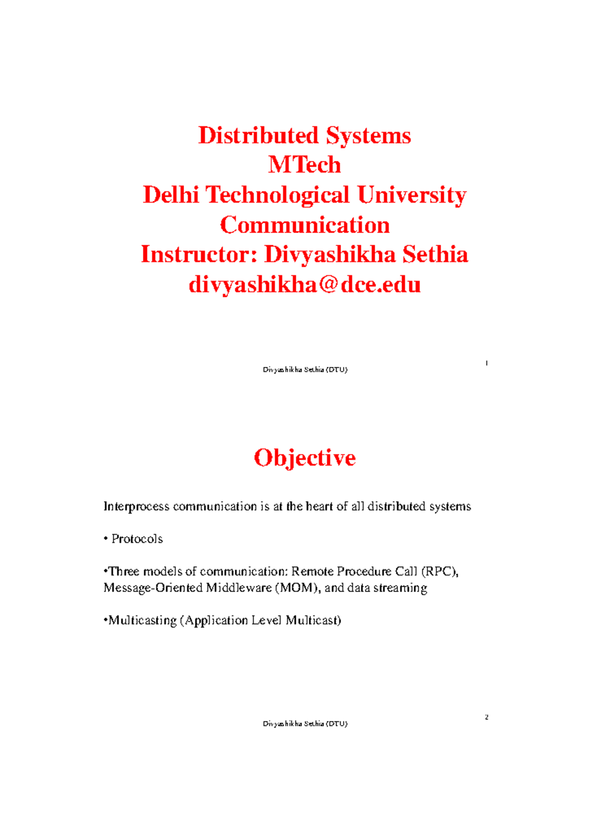 Chap 03 DTU Communication - Parallel And Distributed Systems - Studocu