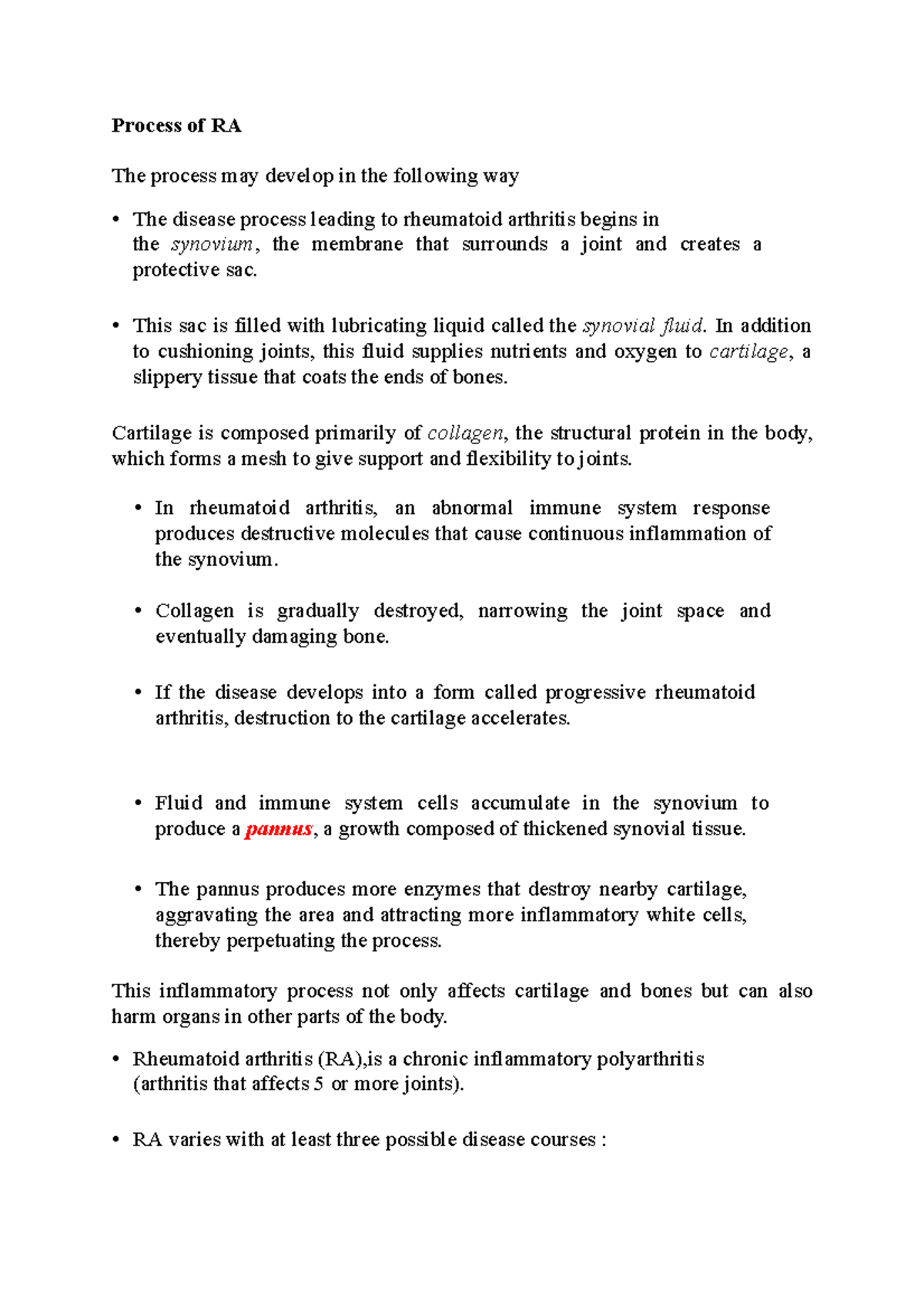 Process of RA - Diagnosis, Specific Joints Affected, Complications of ...