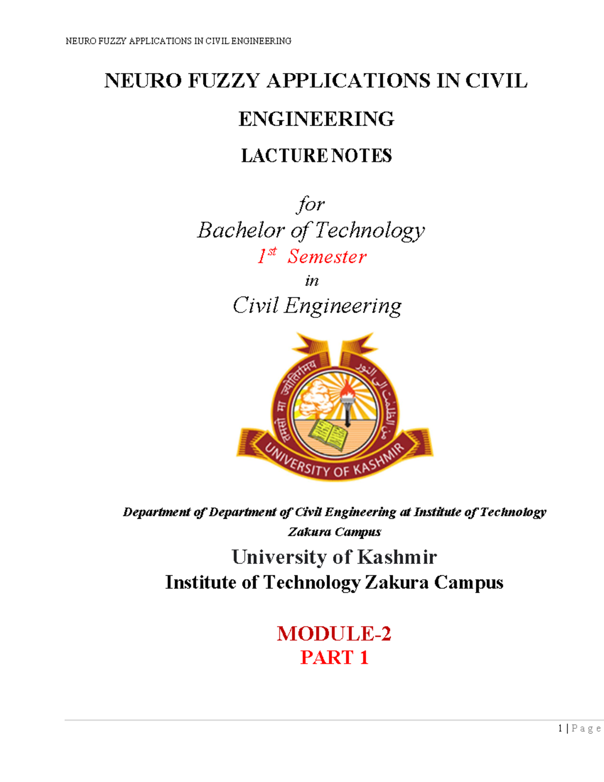 Neuro Fuzzy Applications In Civil Engineering Module 2 Part 1 Fuzzy Logic Neuro Fuzzy
