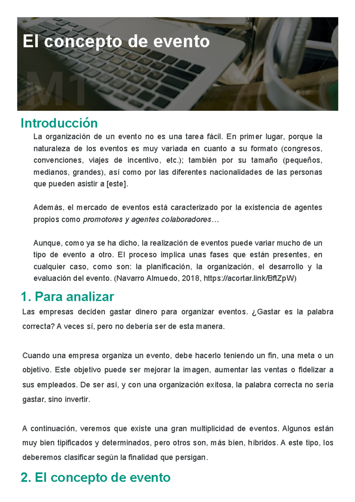 Modulo 1lectura 3 - apuntes de clases - El concepto de evento ...