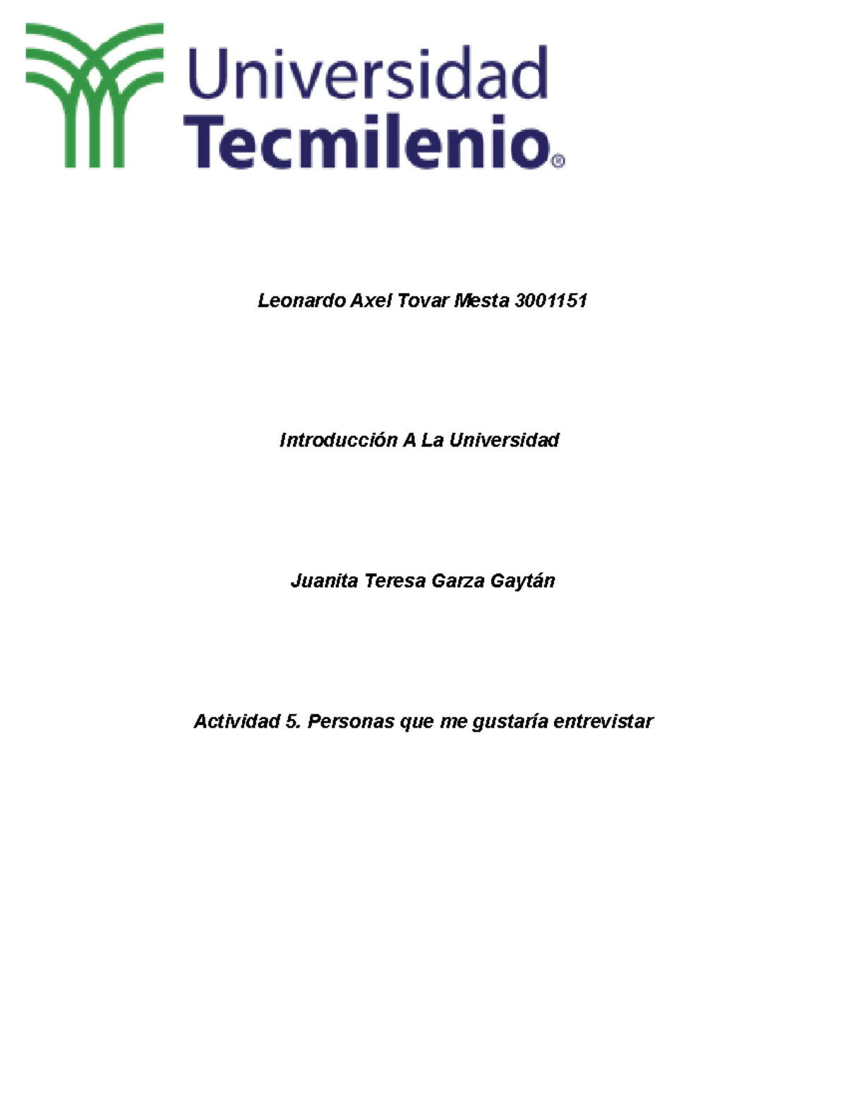 ¿Que es el exito Portafolio? INTRODUCCION A LA UNIVRSIDAD - Leonardo ...
