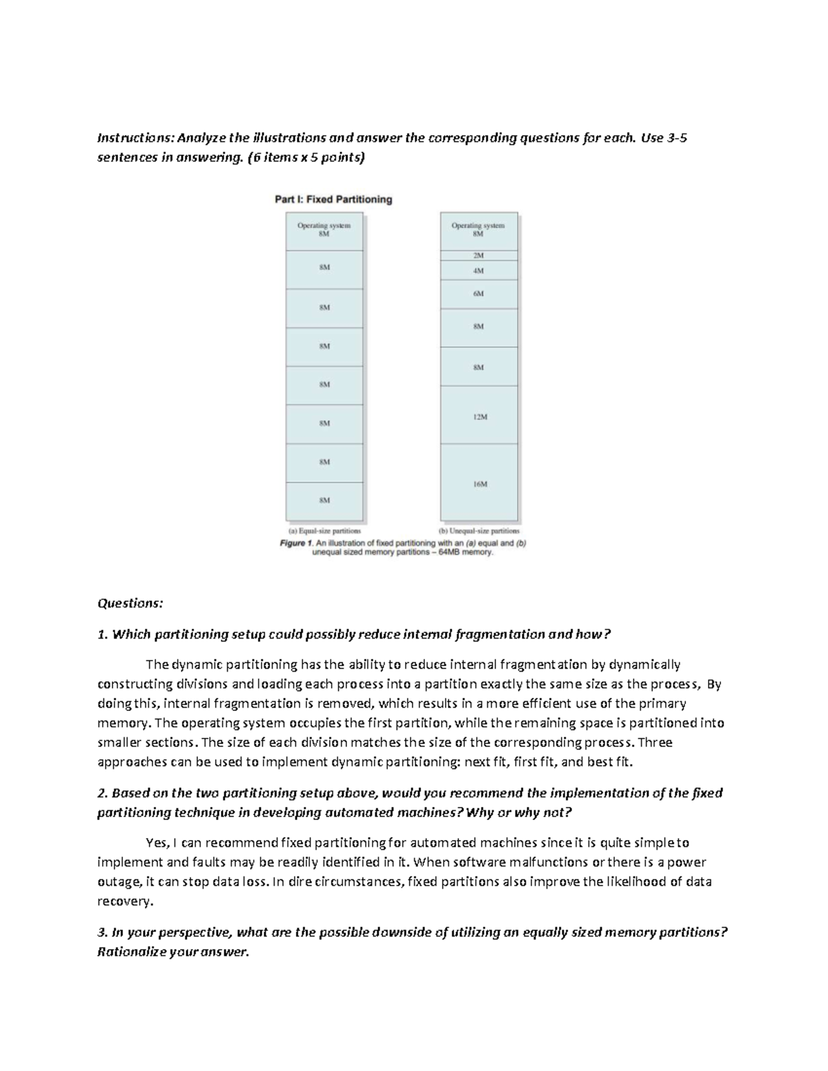 Os - OS ACTIVITY - Instructions: Analyze the illustrations and answer ...