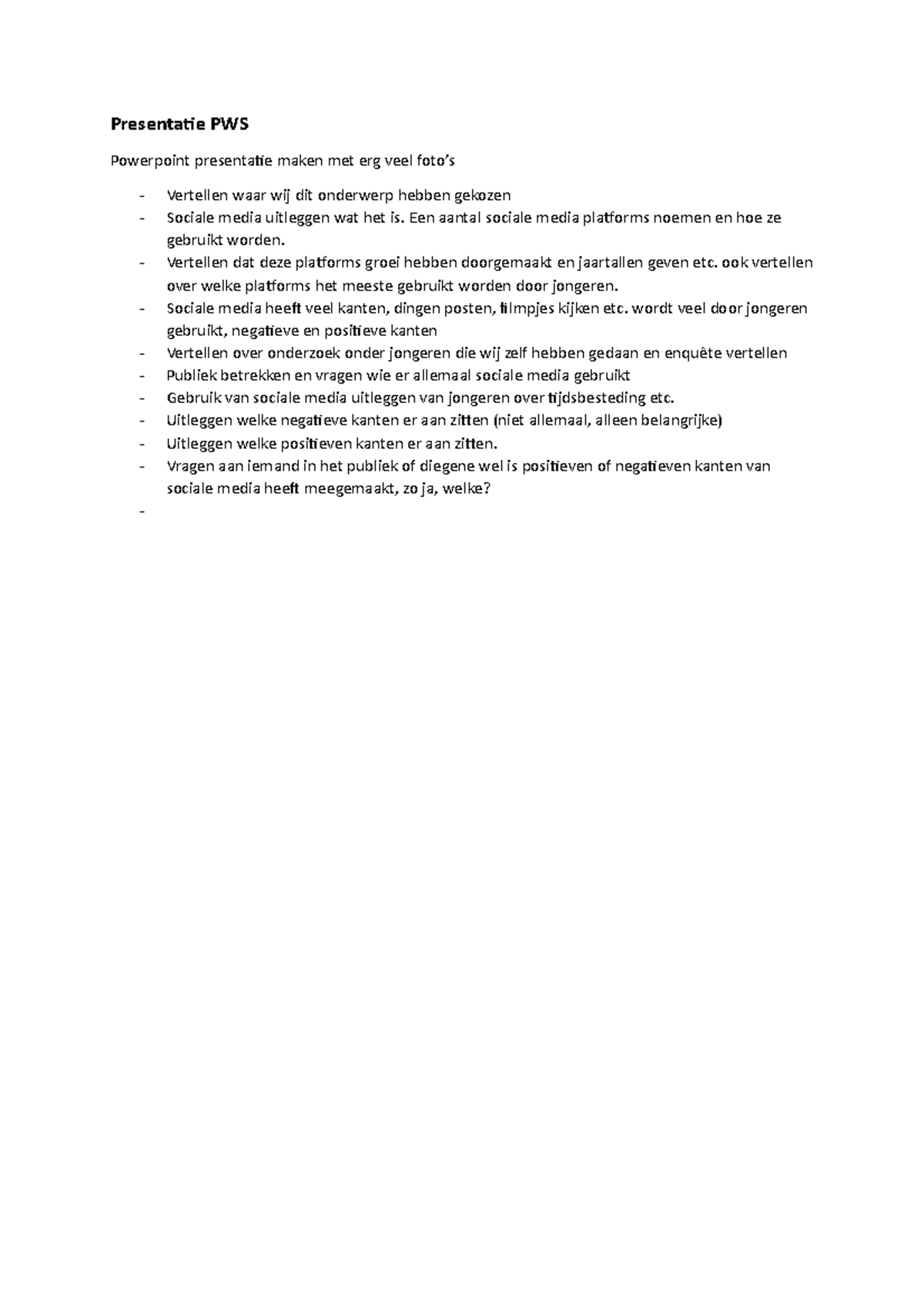 Presentatie PWS - Presentatie PWS Powerpoint presentatie maken met erg ...