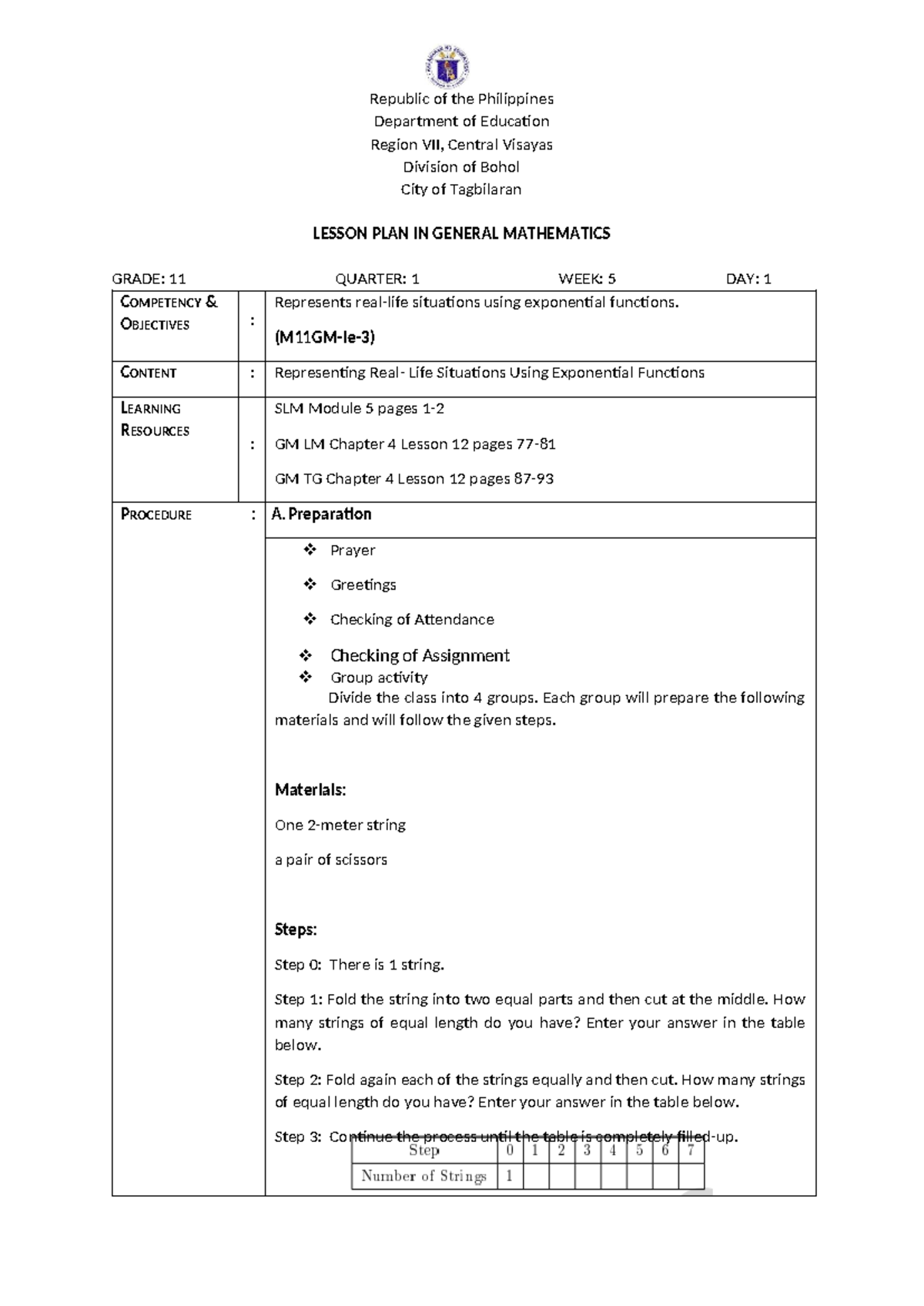 GM-Q1-WK 5 Day 1 - Republic of the Philippines Department of Education ...