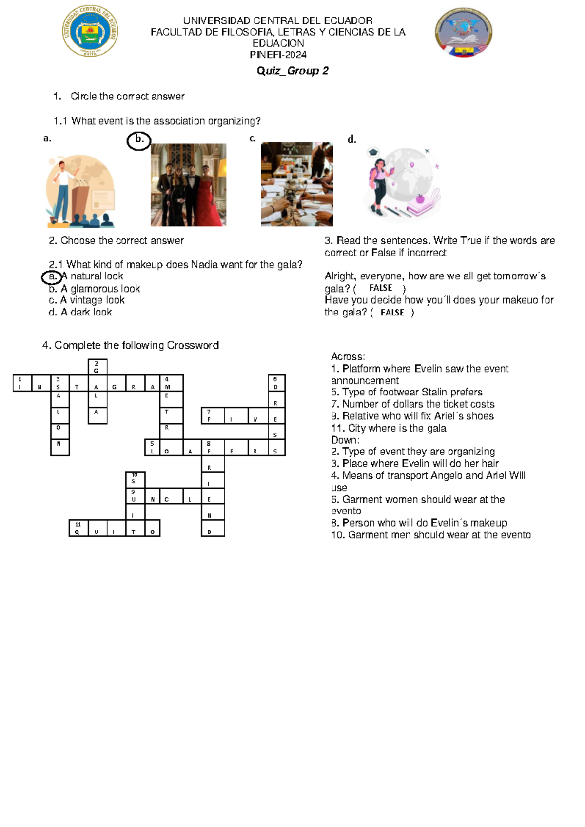 Quizteam-group 2 Answer - Quiz_Group 2 1. Circle the correct answer 1 ...