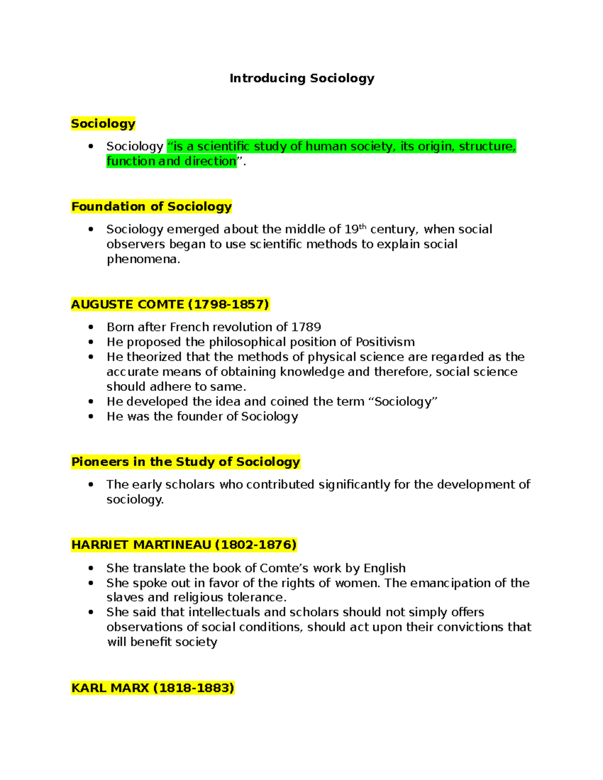 Lesson 2 Introducing Sociology - Introducing Sociology Sociology ...