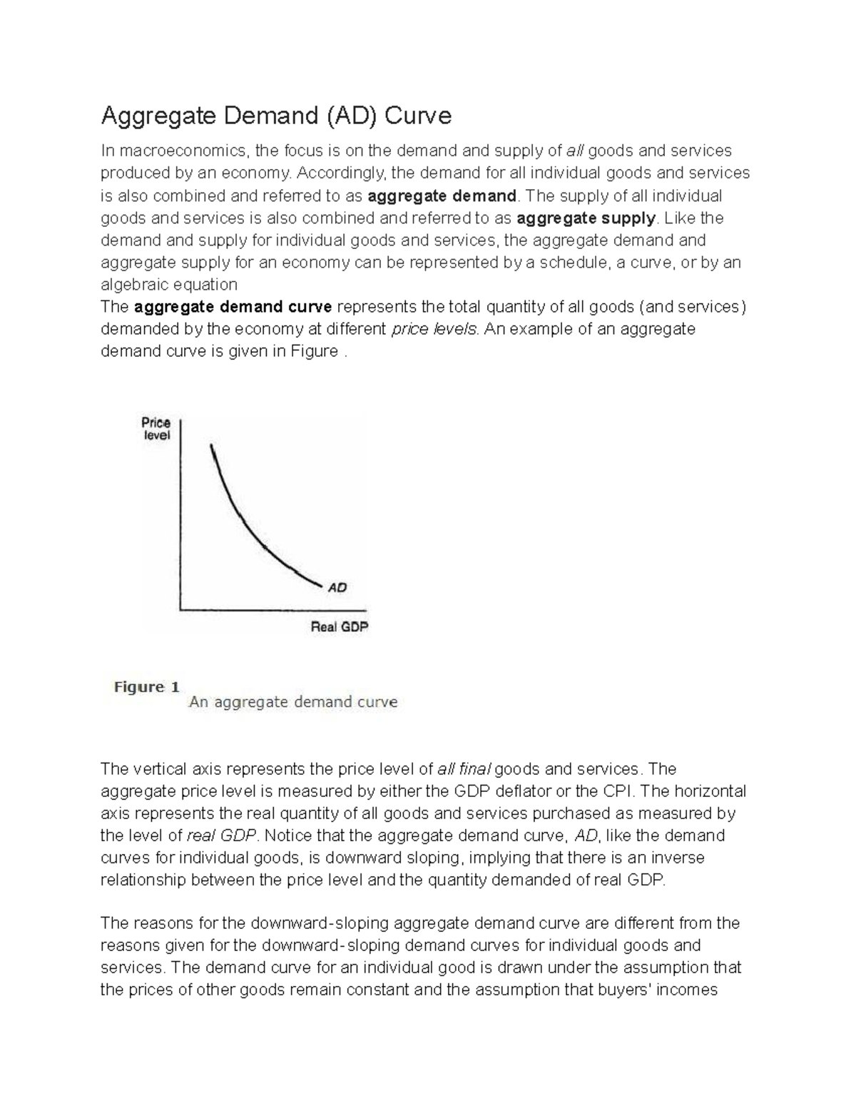 Untitled document-18 - Economics - Aggregate Demand (AD) Curve In ...