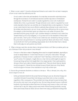 Chapter 1 and 2 Content Assignment - Russo 1 Katelyn Russo Sociology ...