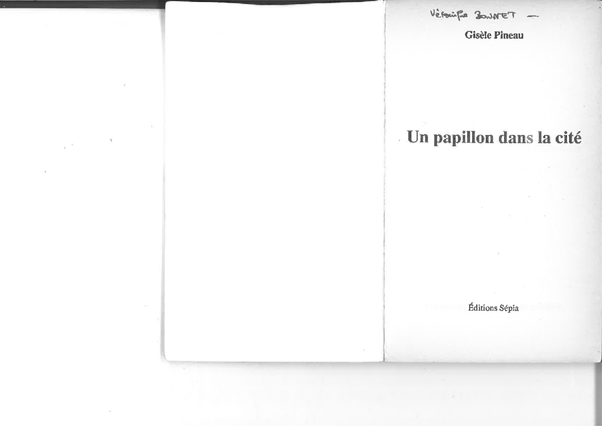 Pineau Un papillon dans la cité - Foreign Language Education - Studocu