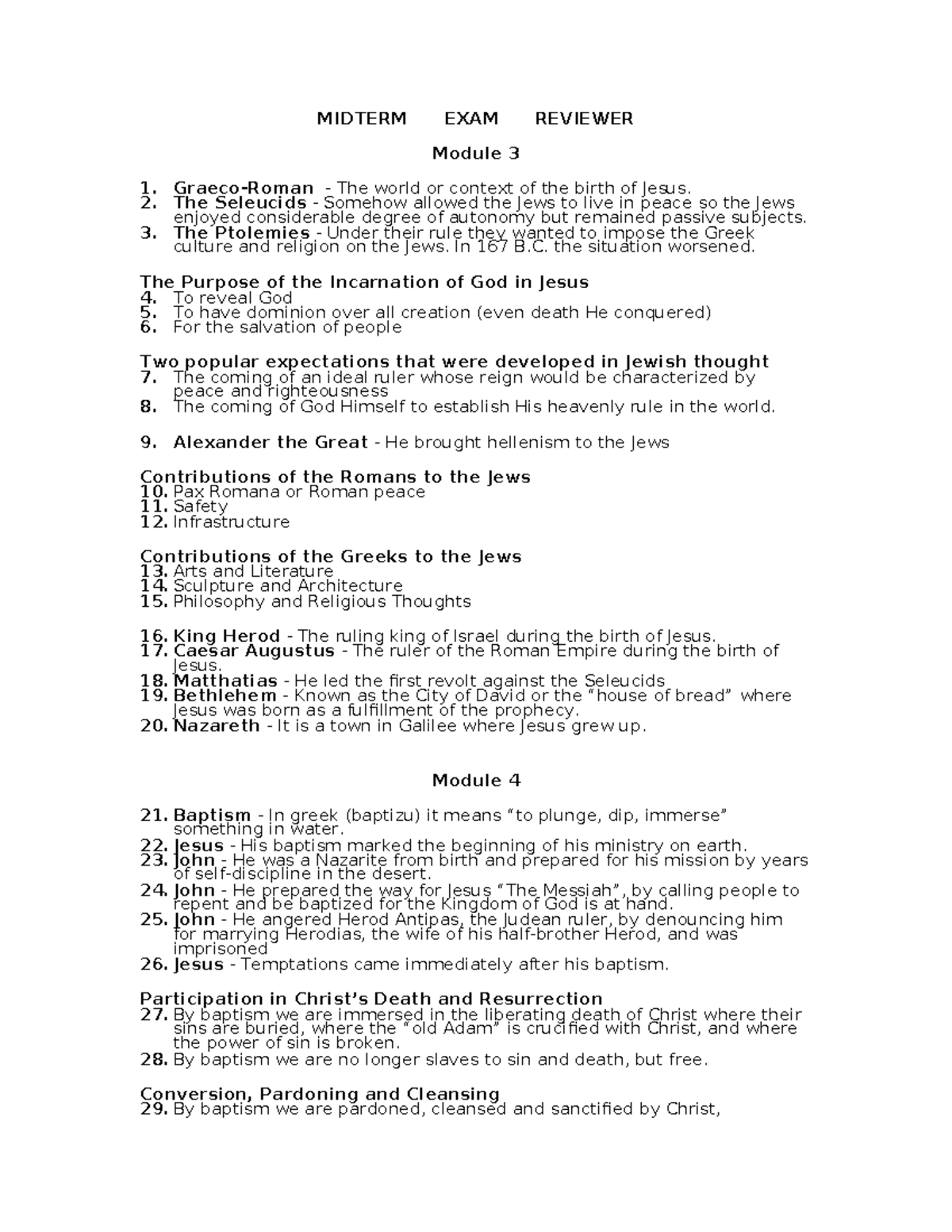 RE 1 Midterm Reviewer 100 item 1479876001 - MIDTERM EXAM REVIEWER ...