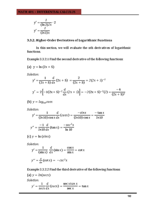 Differential Calculus 29 - Substituting gives Since , then A has a ...