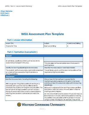 WGU Lesson Plan Example - Direct Instruc,on Lesson Plan- Allison ...