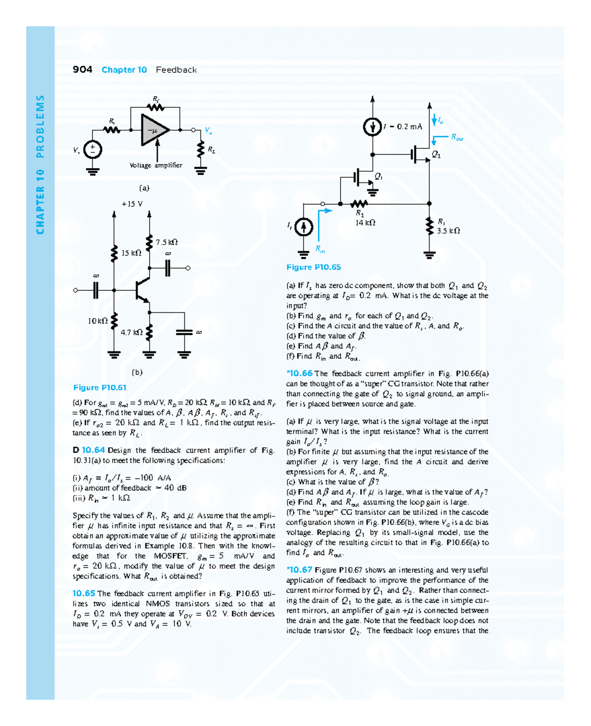 Sedra Smith New Edition-7 - CHAPTER 10 P R O B L E M S 904 Chapter 10 ...