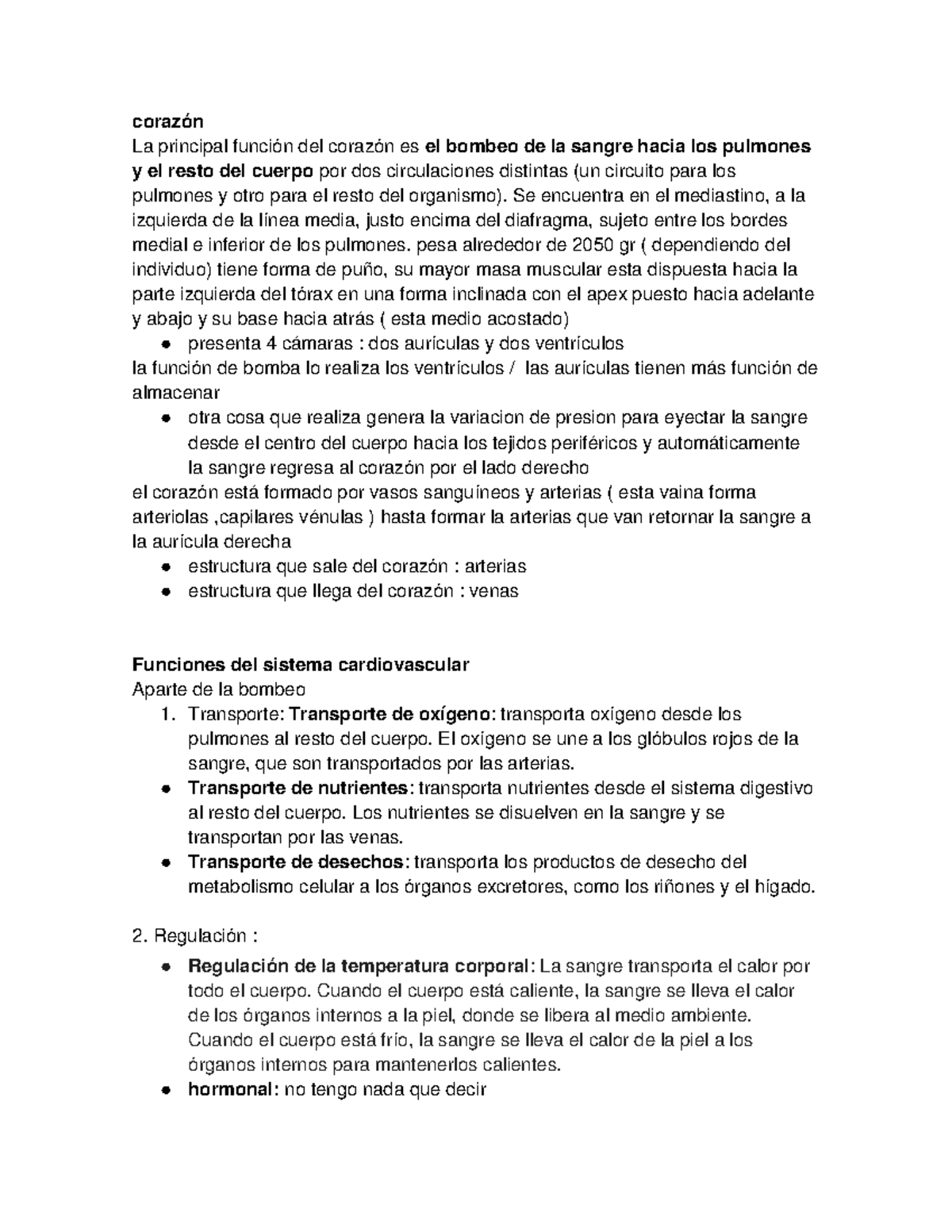Fisiologia cardiaca - corazón La principal función del corazón es el ...