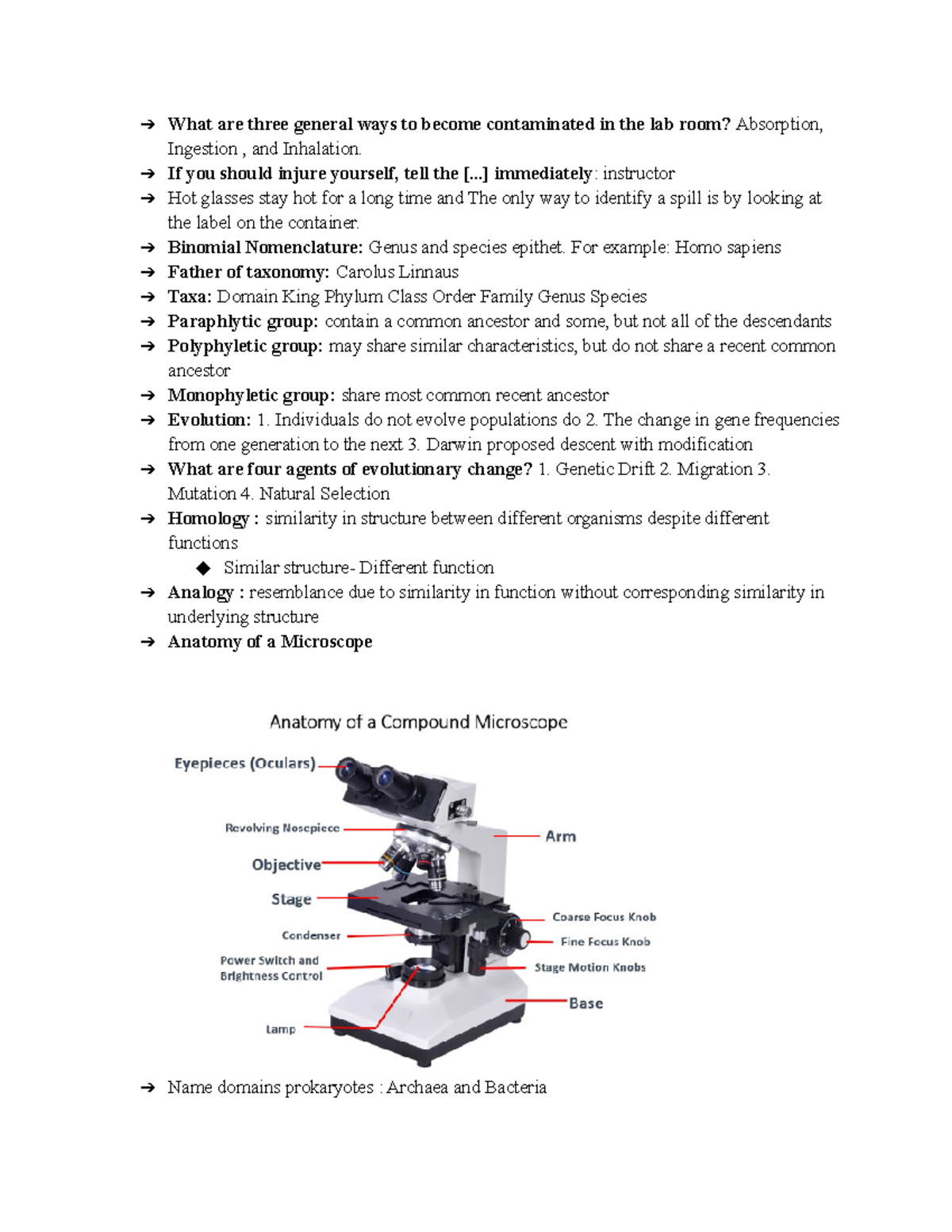 BIOL 1510 Practical - NSU BIOL 1510 - What are three general ways to ...