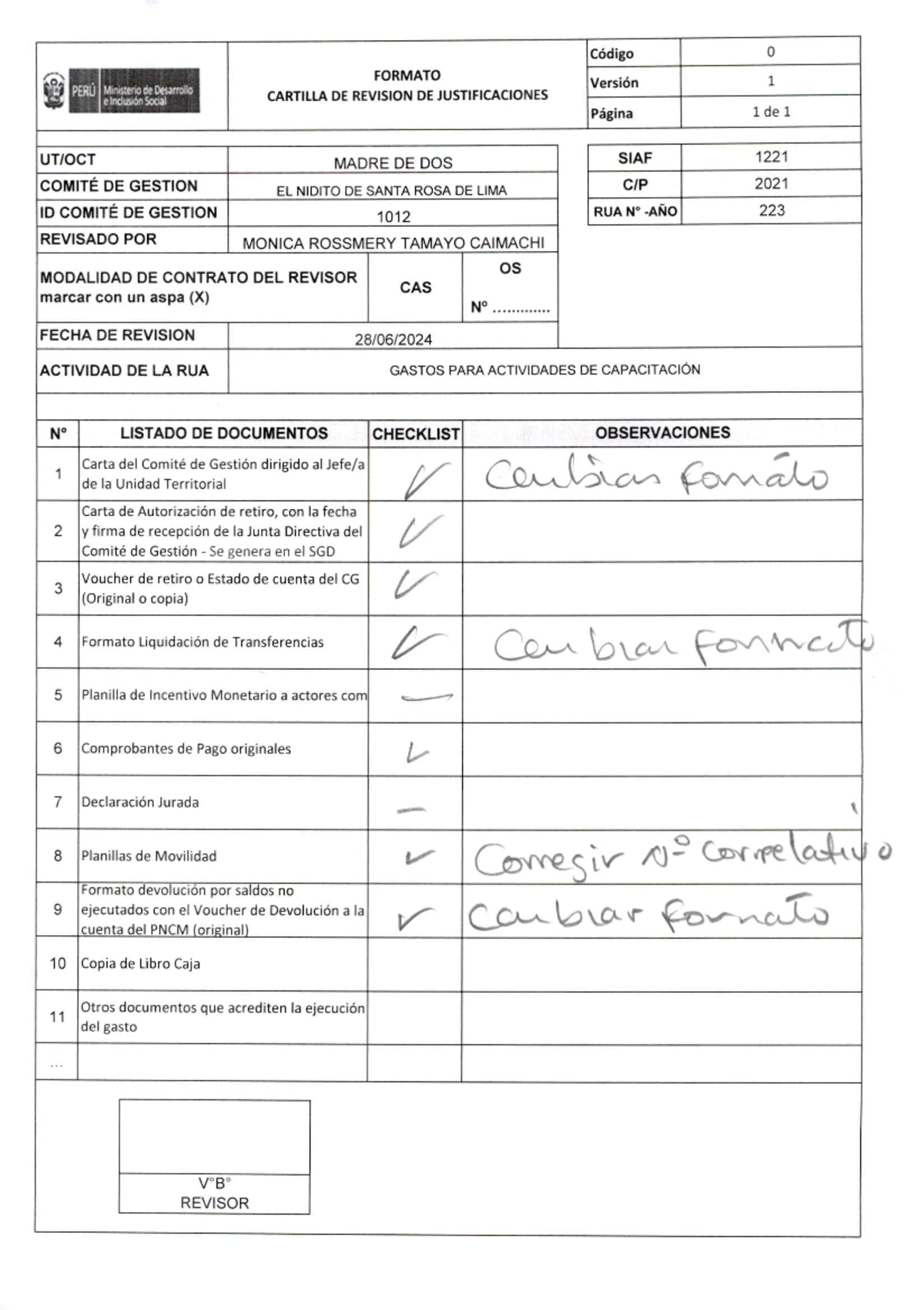 Color 2736 - documentos - Código 0 FORMATO Versión 1 PERU Ministerio de ...
