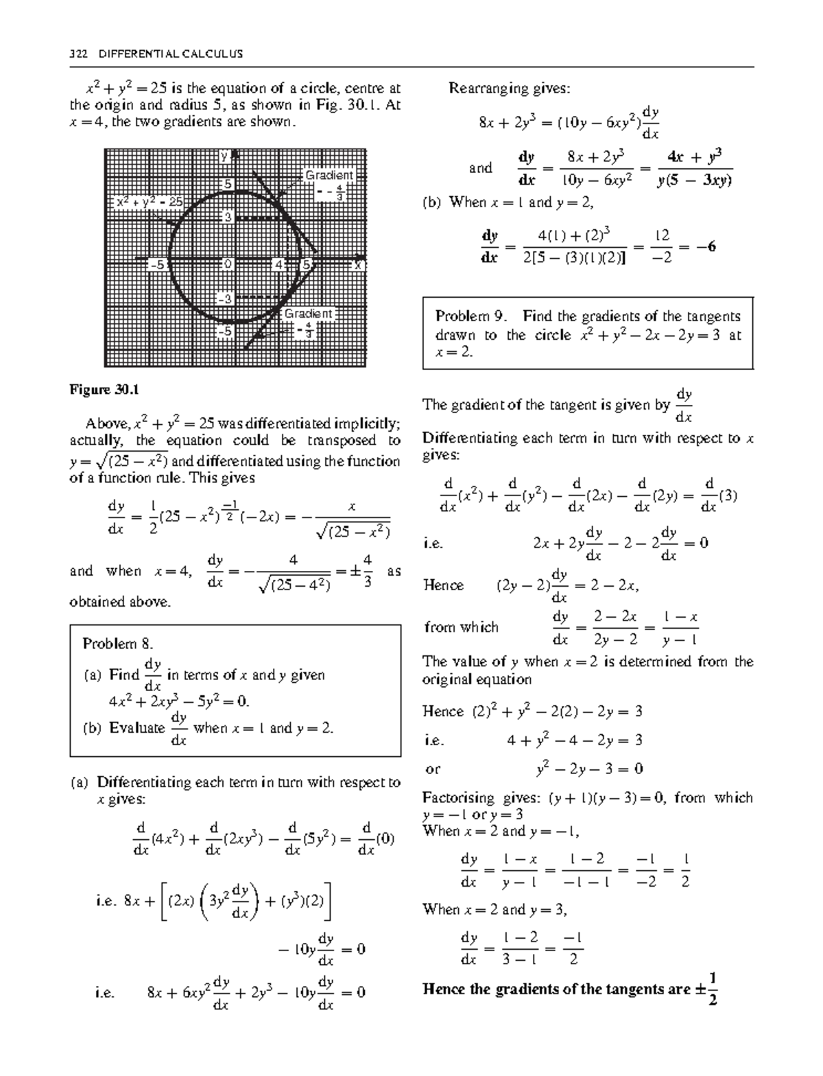 Bird higher engineering mathematics 35 - 322 DIFFERENTIAL CALCULUS x 2 ...