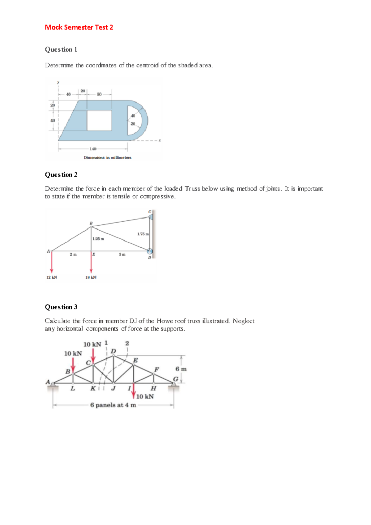 Mock Semester Test 2 - It was done on the 23 July 2023 - MEC105B - Mock ...