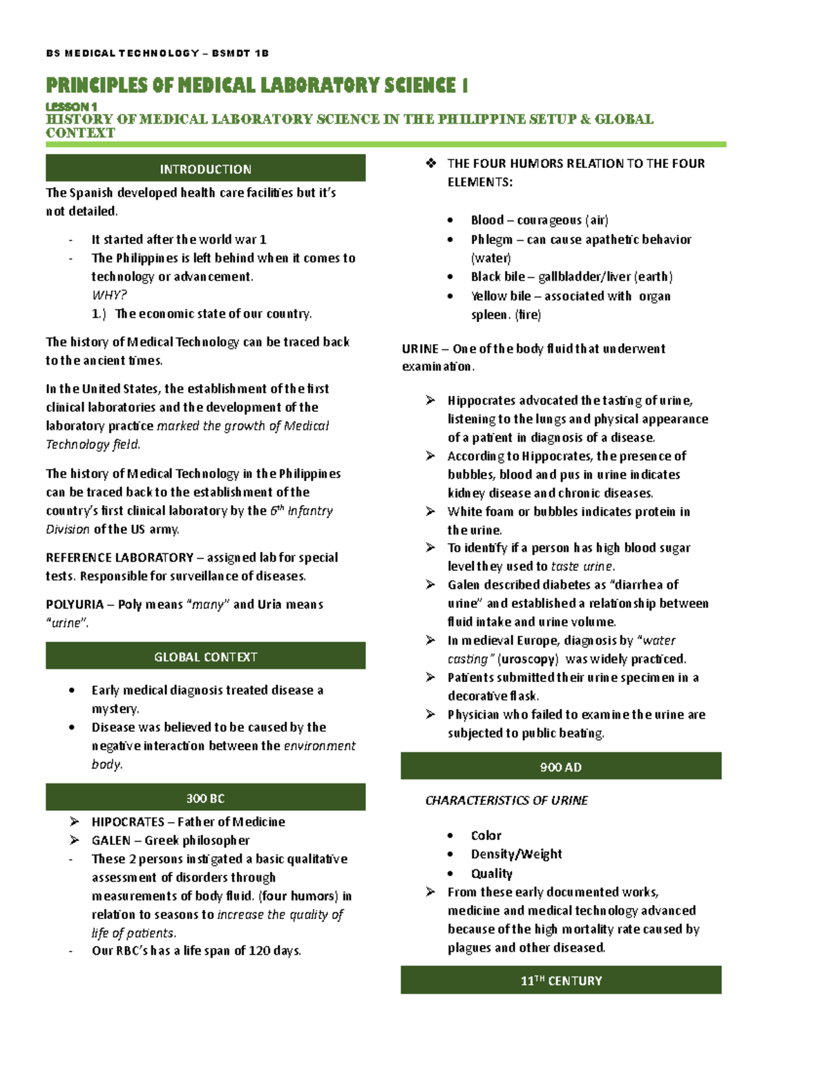 PMLS 1 History of Medical Technology 1 - PRINCIPLES OF MEDICAL ...