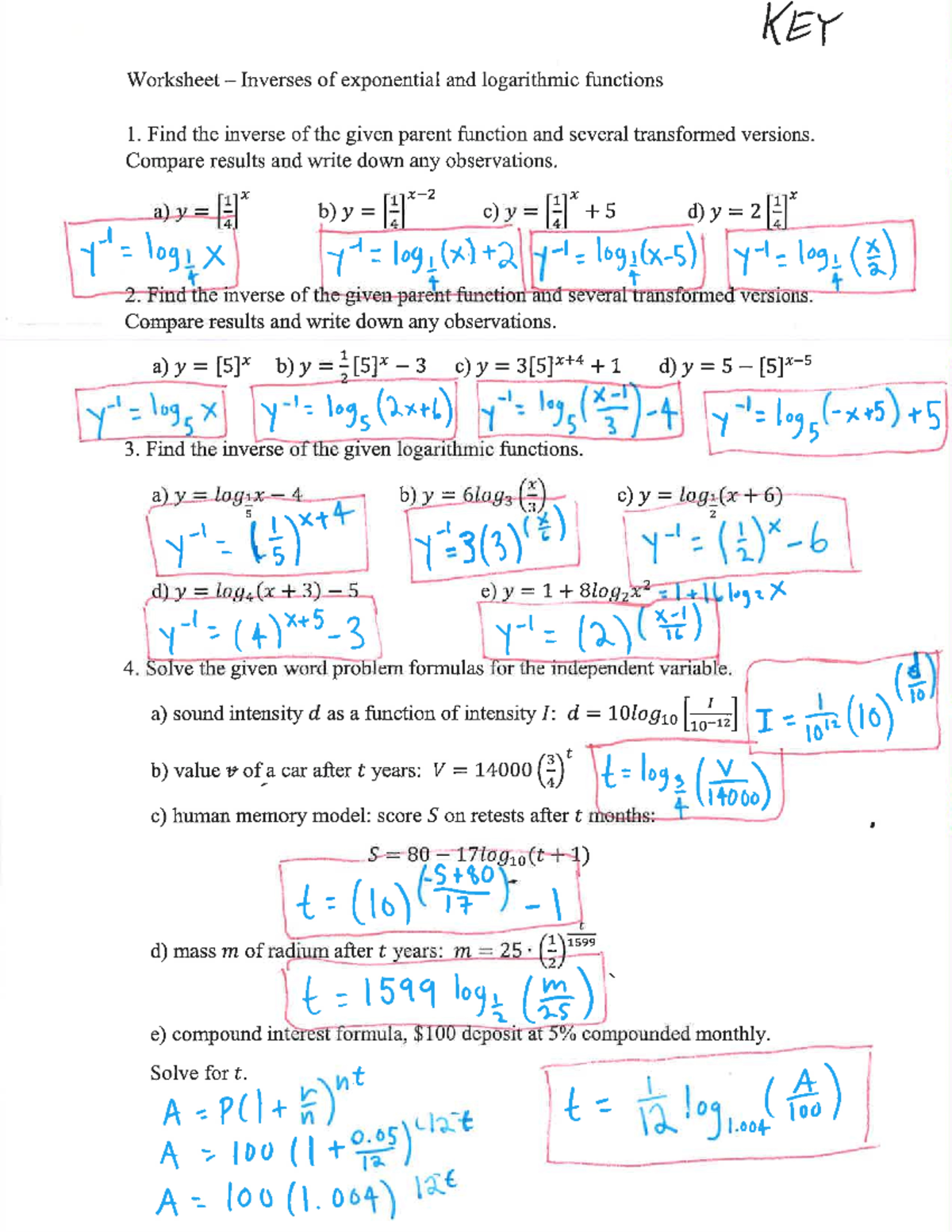 8.10) answer KEY - unit test prep - Studocu