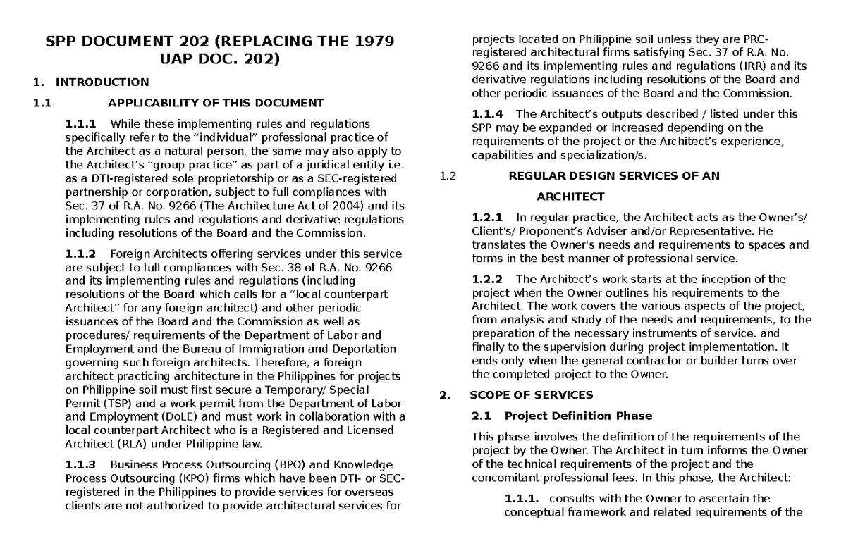 SPP Document 202 - PROFESSIONAL PRACTICE - SPP DOCUMENT 202 (REPLACING ...
