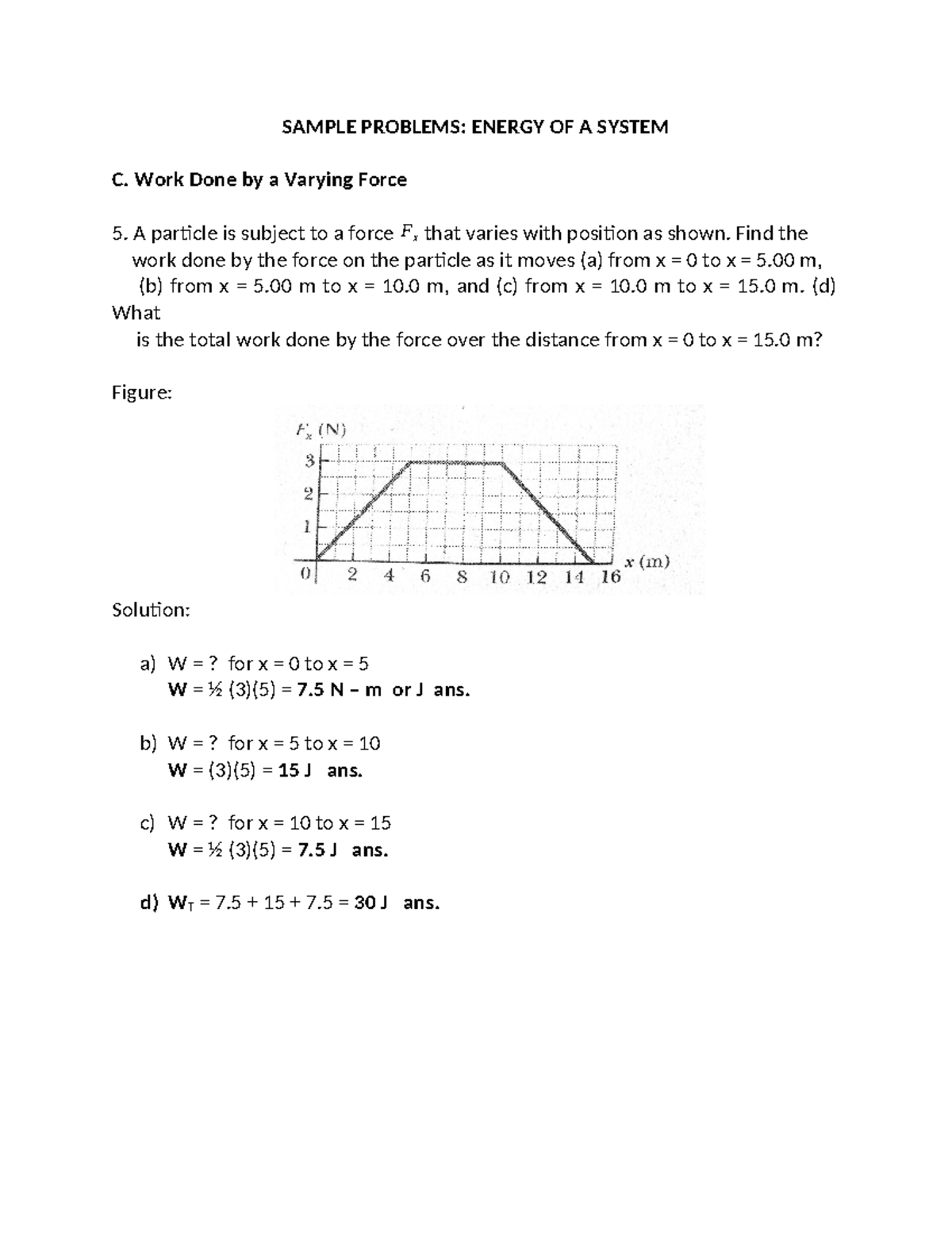 Prob Energy of a Sys B Copy - SAMPLE PROBLEMS: ENERGY OF A SYSTEM C ...