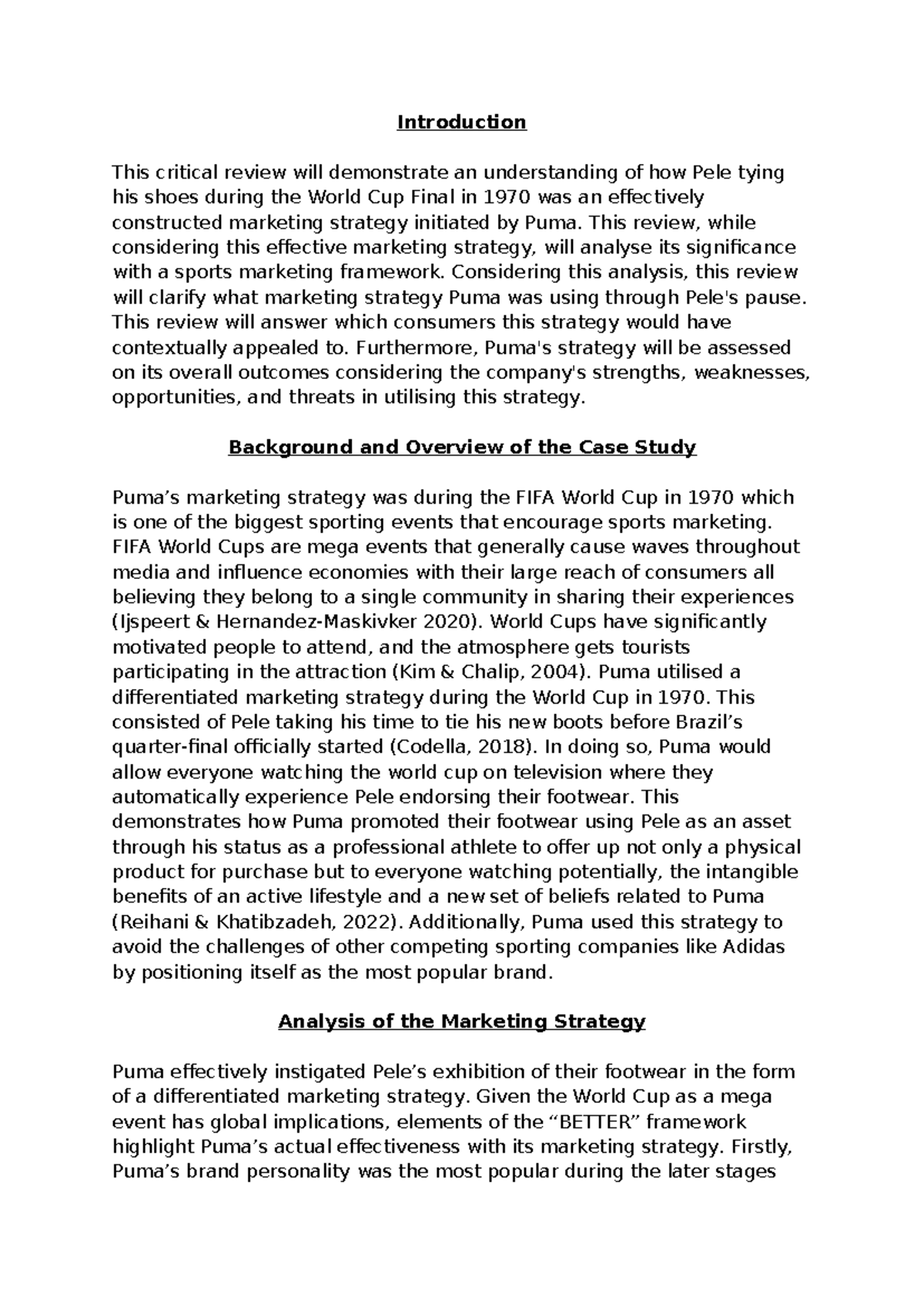 pele_review_task1 - Introduction This critical review will demonstrate ...