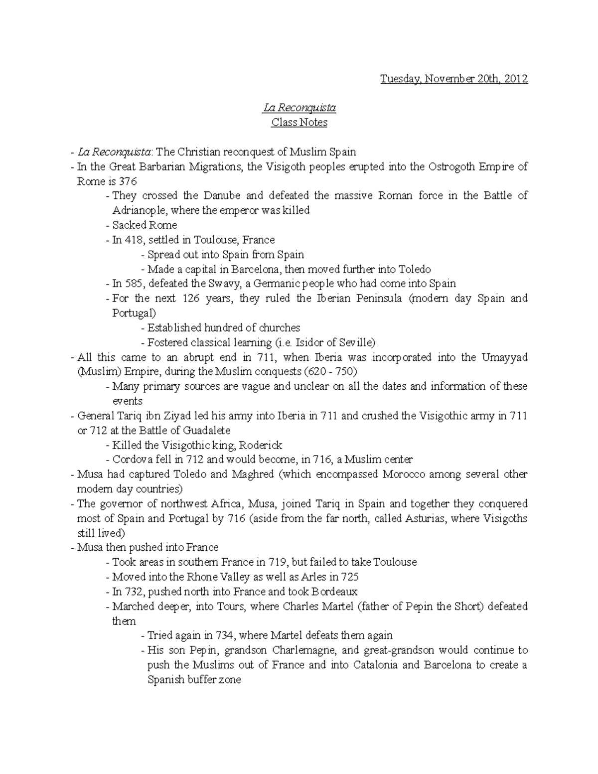 Crusading in the Middle Ages - Lecture notes - 1 - 5 - Tuesday ...