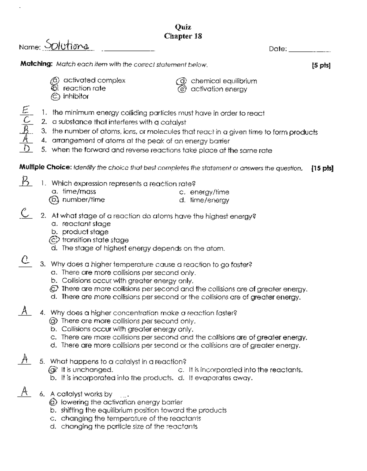 Quiz 3 - 18 - Good luck - Biology - Studocu