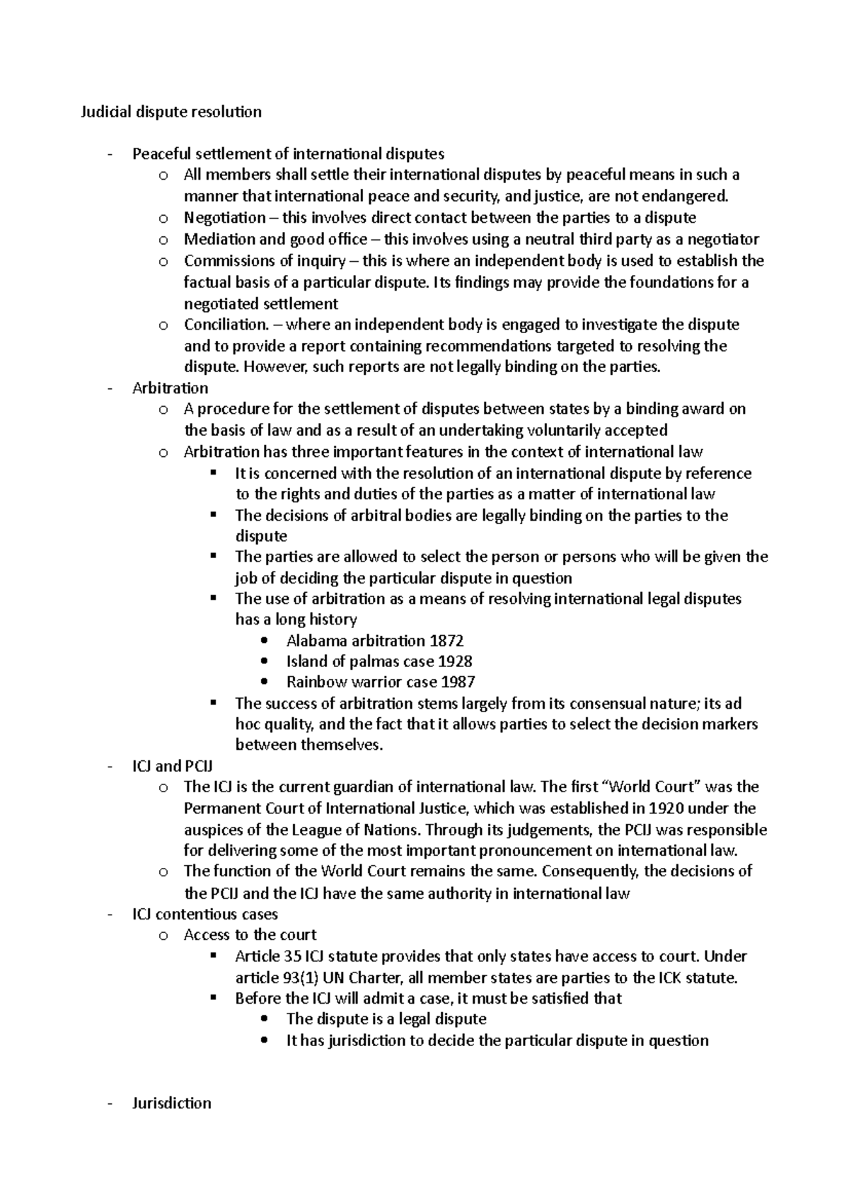 Lecture 9 - Judicial dispute resolution - Judicial dispute resolution ...
