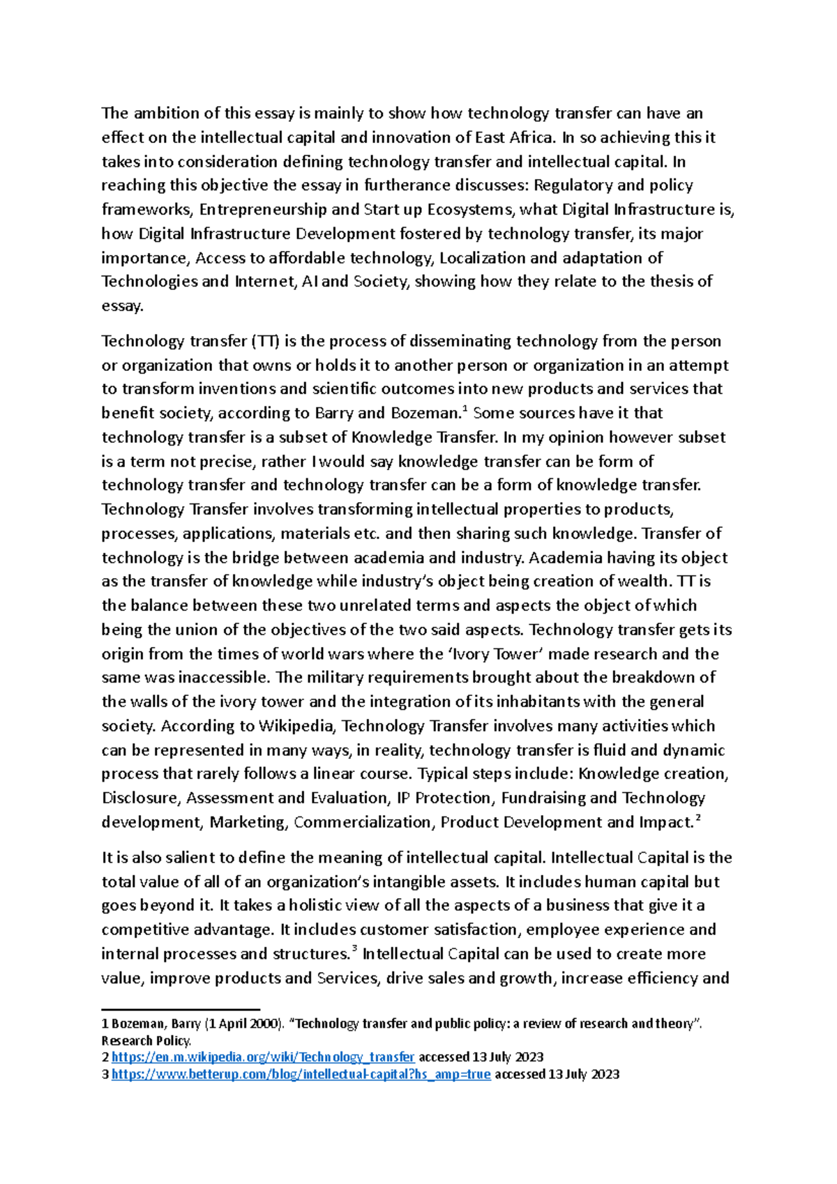 Owen's work copy - The ambition of this essay is mainly to show how ...
