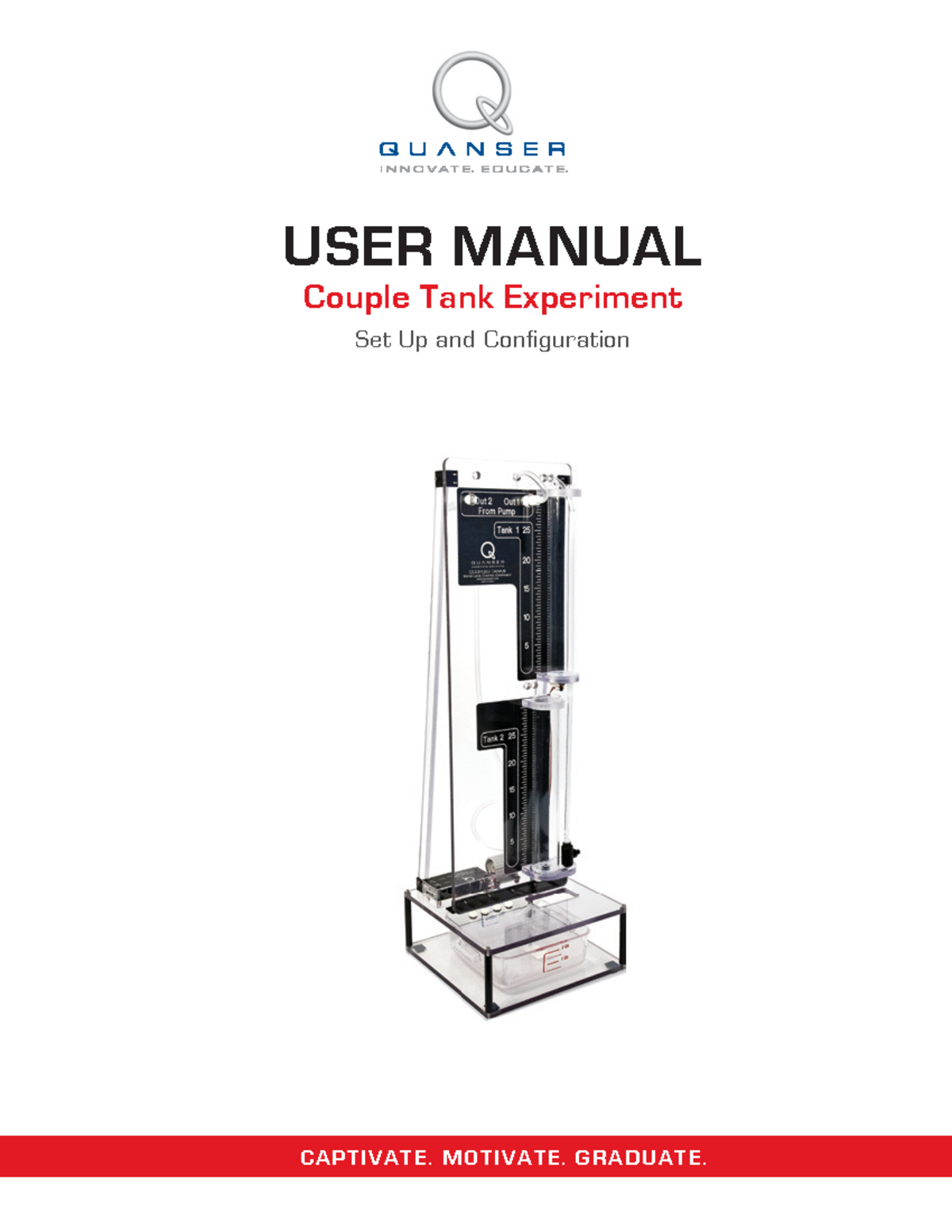 Coupled Tanks - User Manual - USER MANUAL Couple Tank Experiment Set Up ...