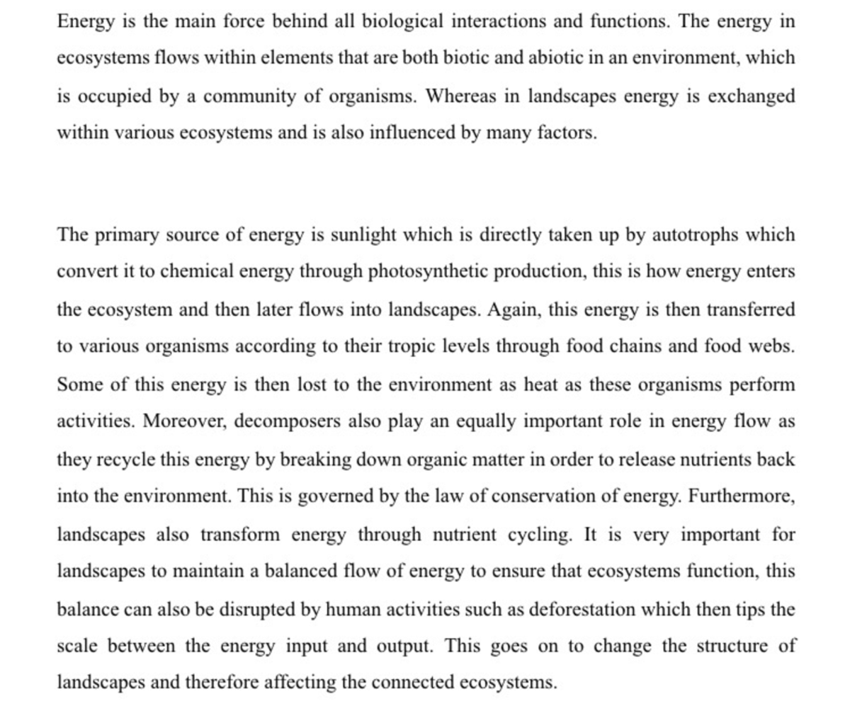 Energy flow - BIOL1000 - Studocu
