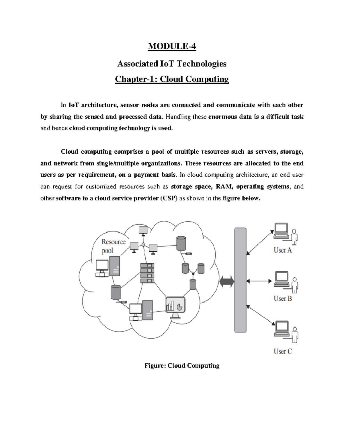 Module 4-Cloud-Cloudmodel-sla - MODULE- Associated IoT Technologies Chapter-1: Cloud Computing ...