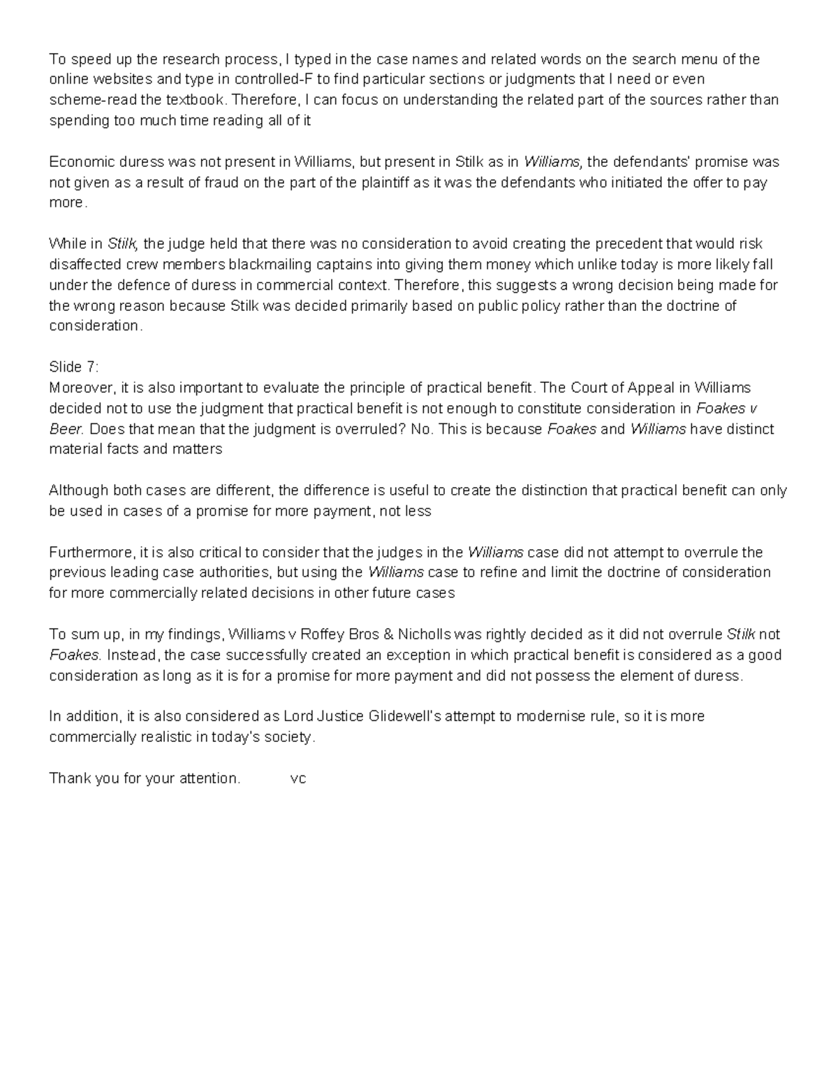 Law in Context - Presentation Script - To speed up the research process ...