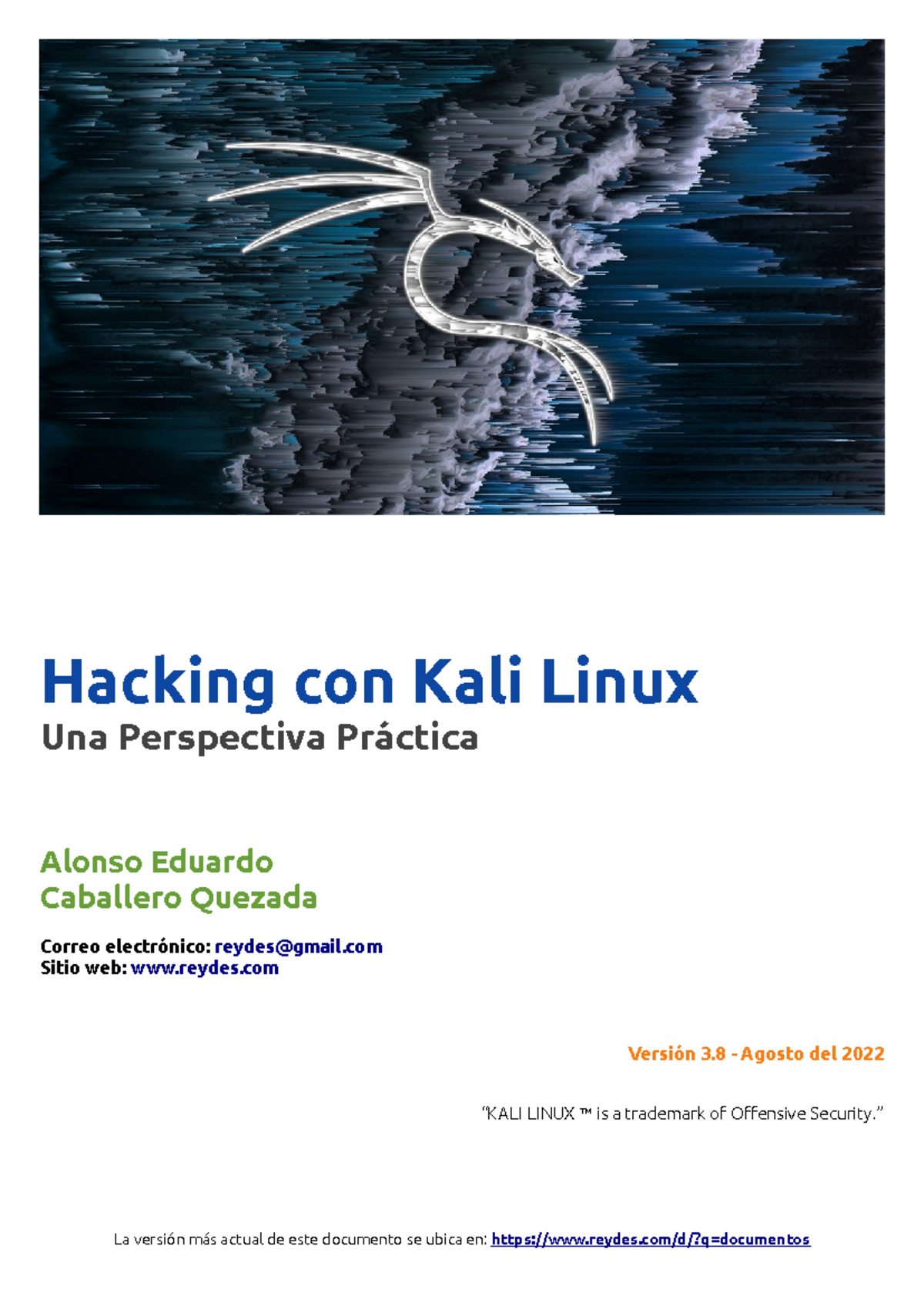 Kali Linux v3 Alonso Re YDe S Kali linnux - Hacking con Kali Linux Una ...