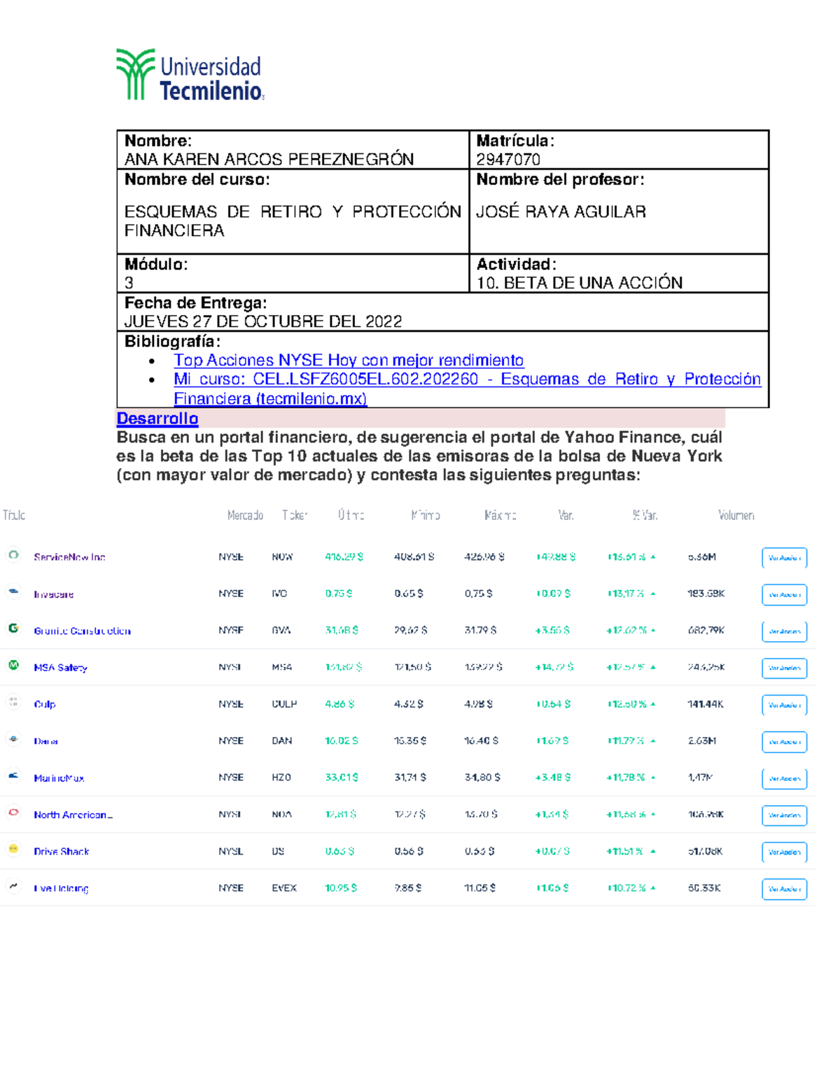 Actividad #10 Esquemas DE Retiro Y Protección Financiera - Desarrollo Busca en un portal ...