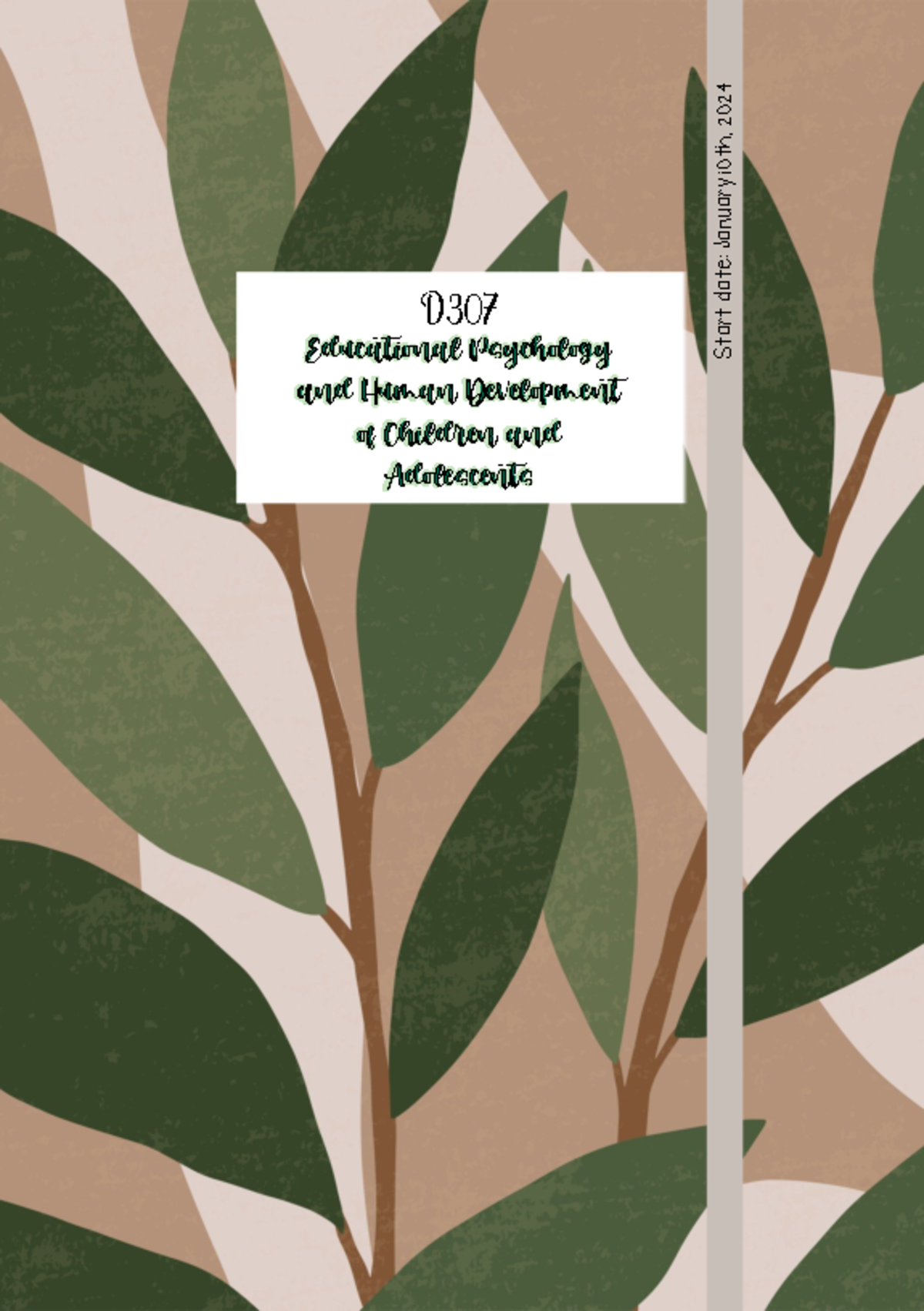 D307 Educational Psychology - D Educational Psychology and Human Development of Children and ...