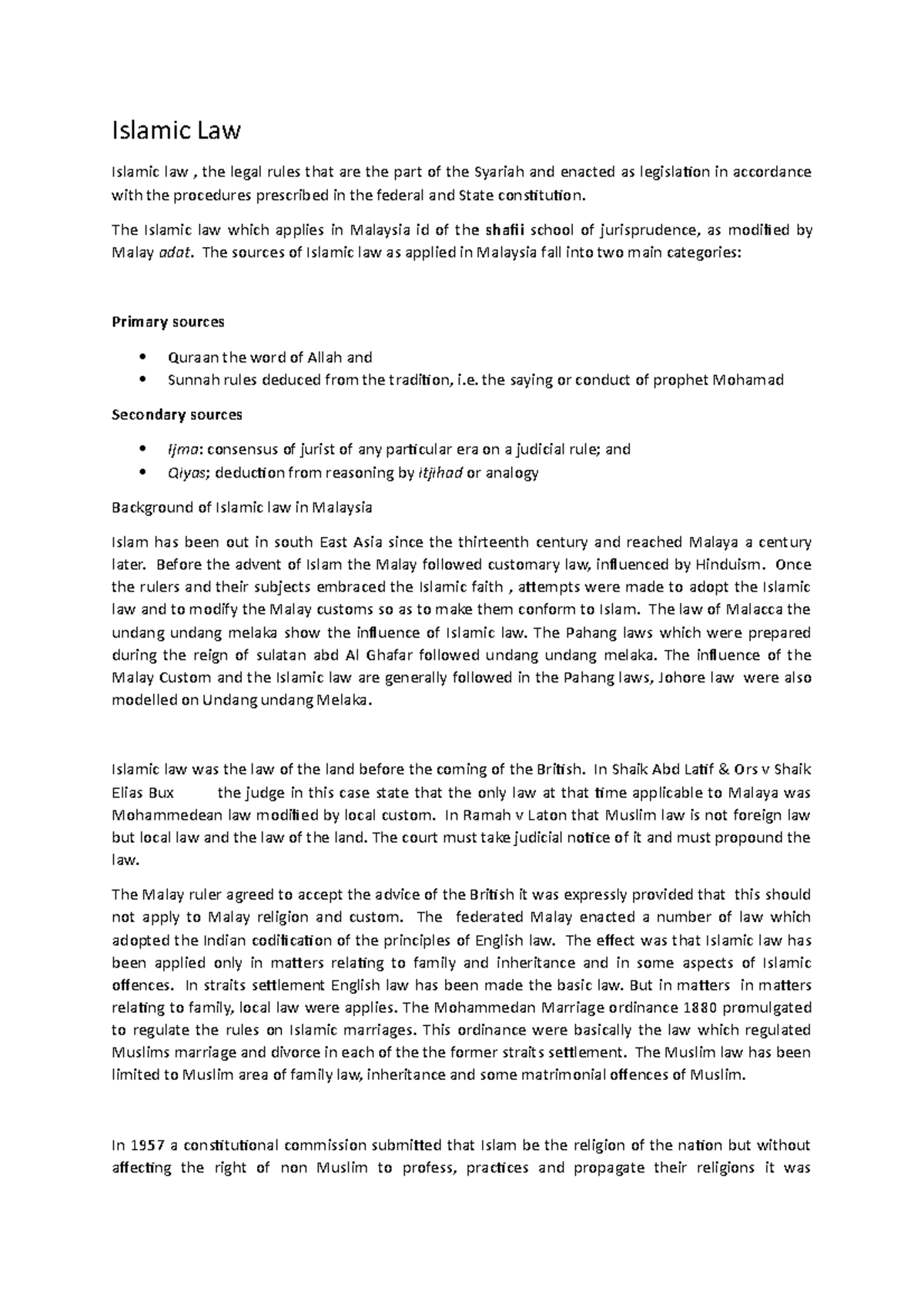 Islamic law - Islamic Law Islamic law , the legal rules that are the ...