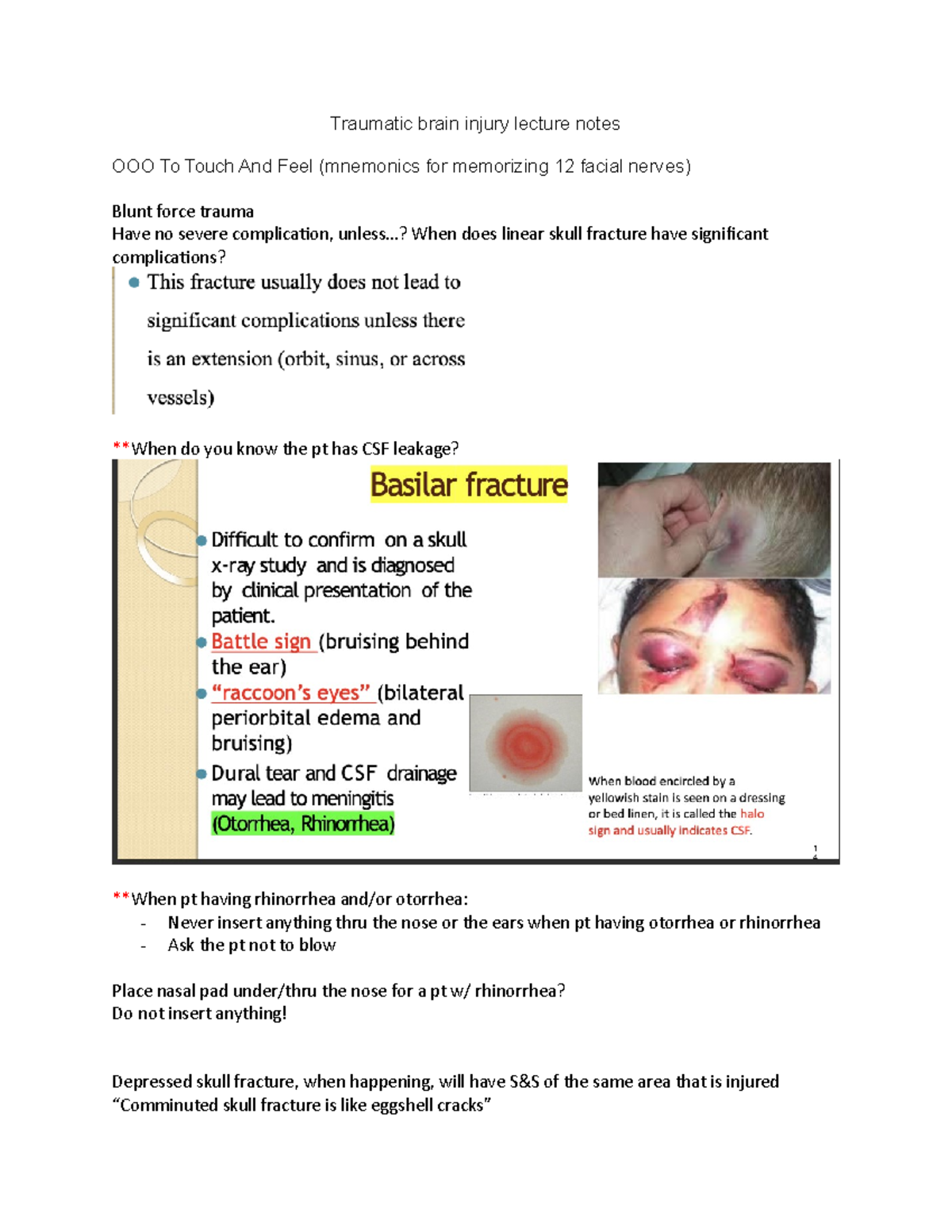 TBI-2-Traumatic brain injury lecture notes - Traumatic brain injury ...