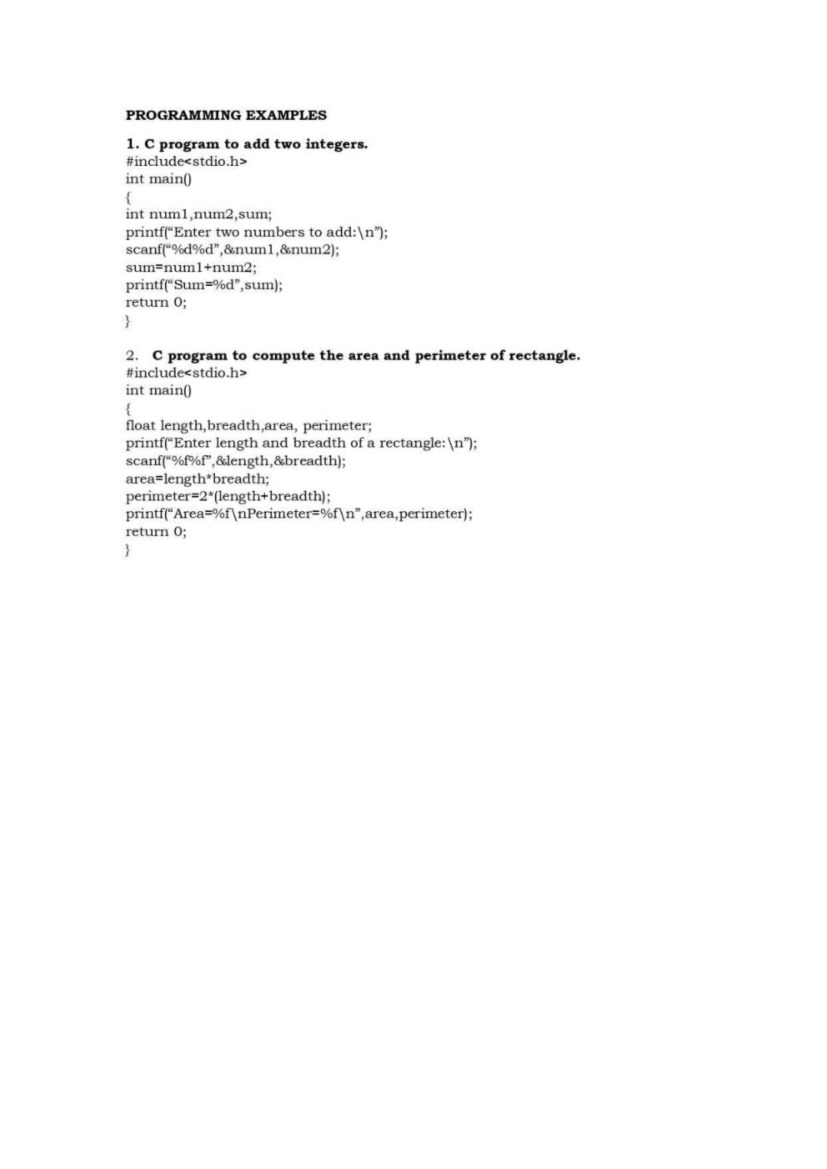 Module 2 pgms - Programs - Programming in C - Studocu