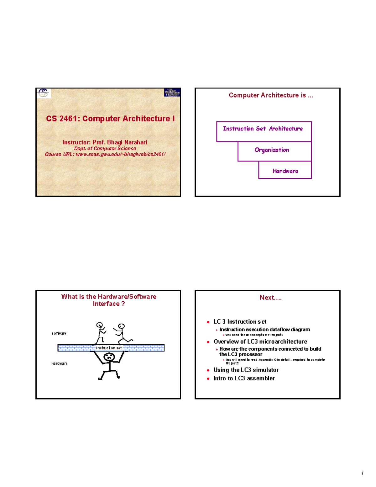 Computer Architecture I Lecture Slides Lecture Lc3 Intro Cs 2461