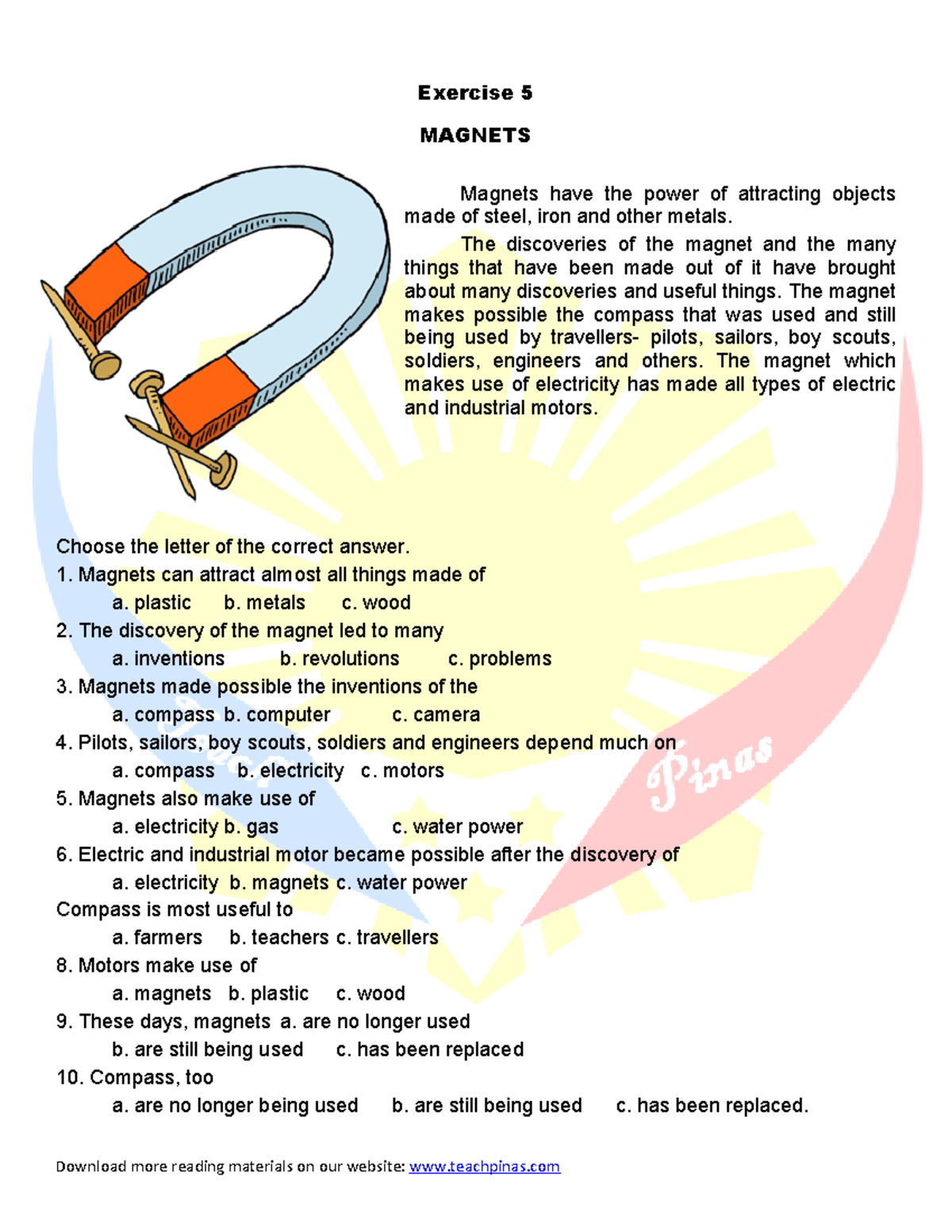 DRP Exercises 5 and 6 www.teachpinas.com - Download more reading ...