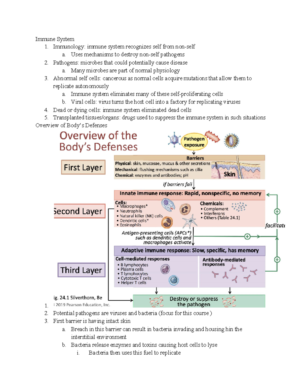 L24 - 25 - Lecture notes 24-25 - Immune System 1. Immunology: immune ...