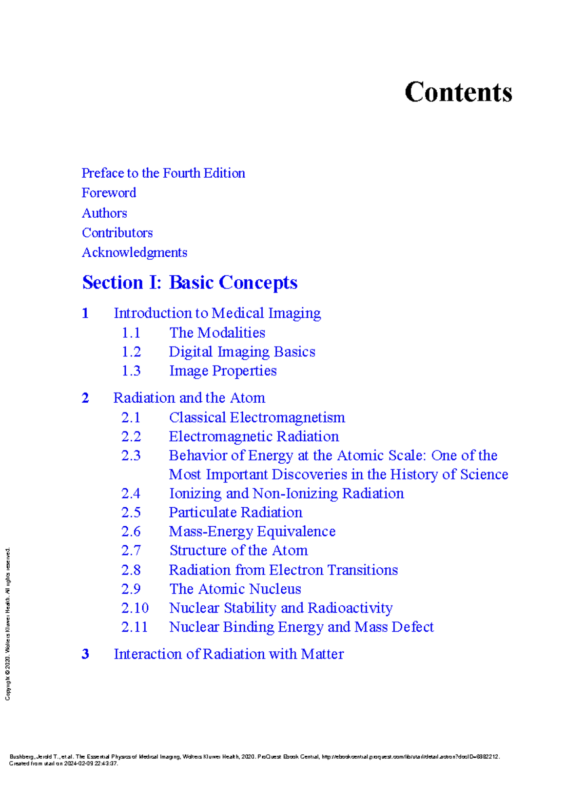The Essential Physics of Medical Imaging - (Contents) - 1 1. 1. 1. 2 2 ...