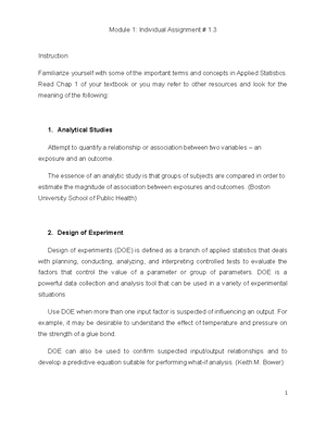 Introduction TO Statistics - Statistical Analysis With Software ...