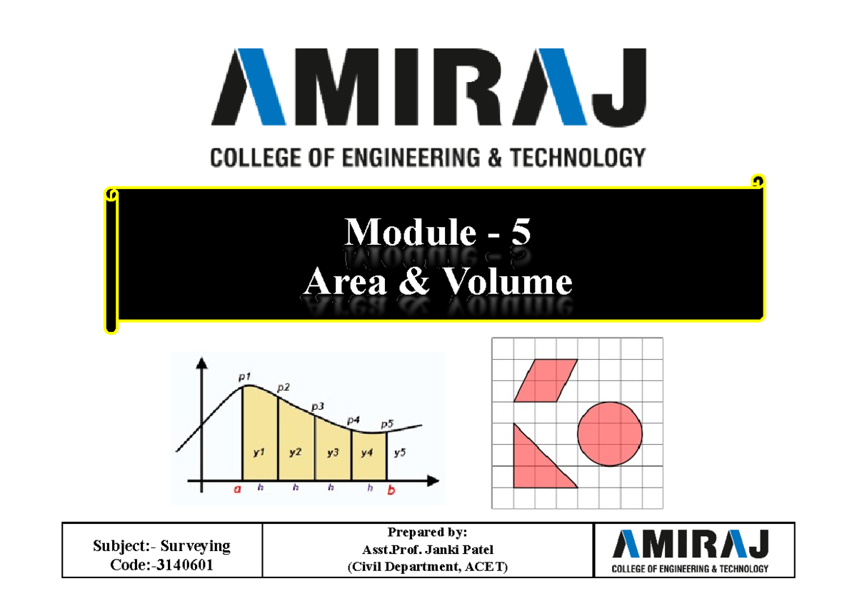 3140601 surveying module-5-area-and-volume - Module - 5 Area & Volume ...