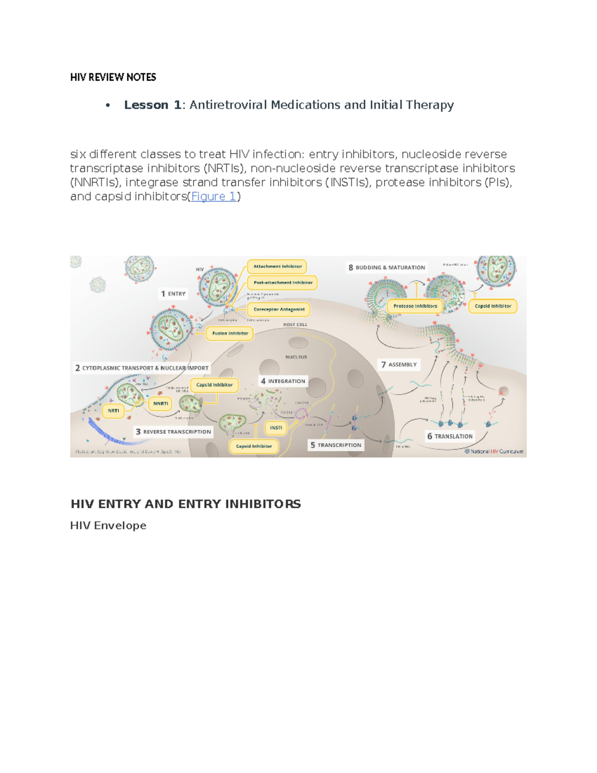 Lesson 1- Antiretroviral medications and initial therapy - HIV REVIEW ...