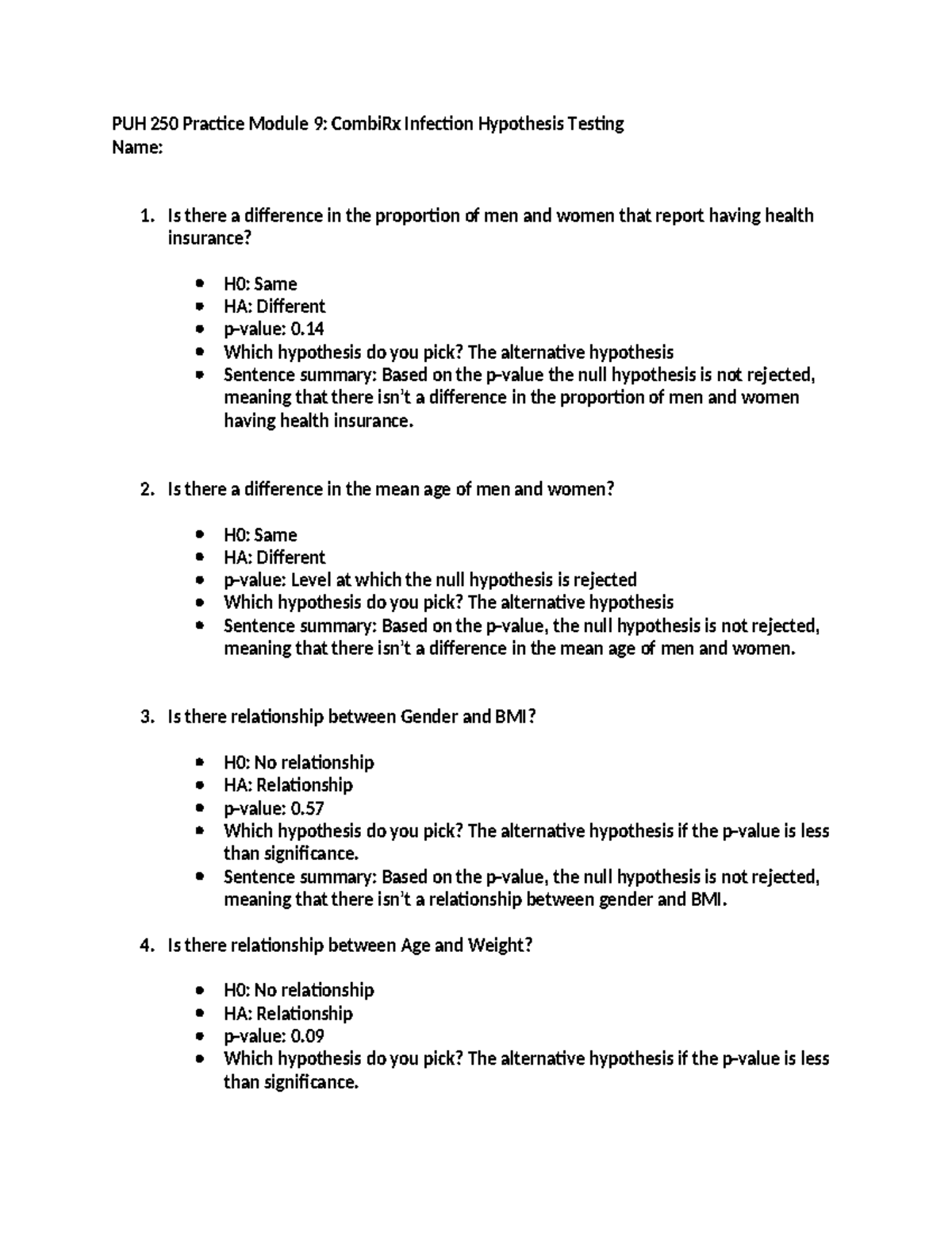 PUH 250 Practice Module 9 - PUH 250 Practice Module 9: CombiRx ...