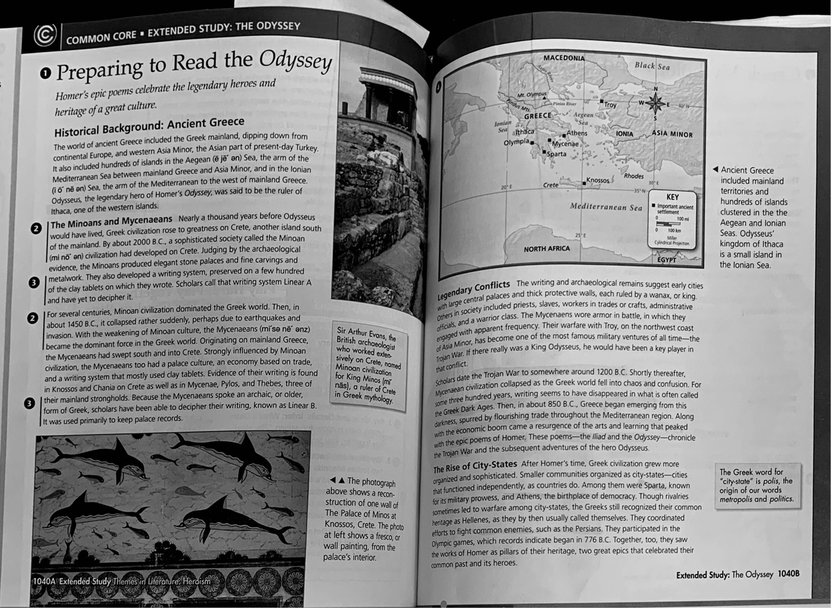 Copy of The Odyssey (Pearson Text) - COMMON CORE EXTENDED STUDY: THE ...